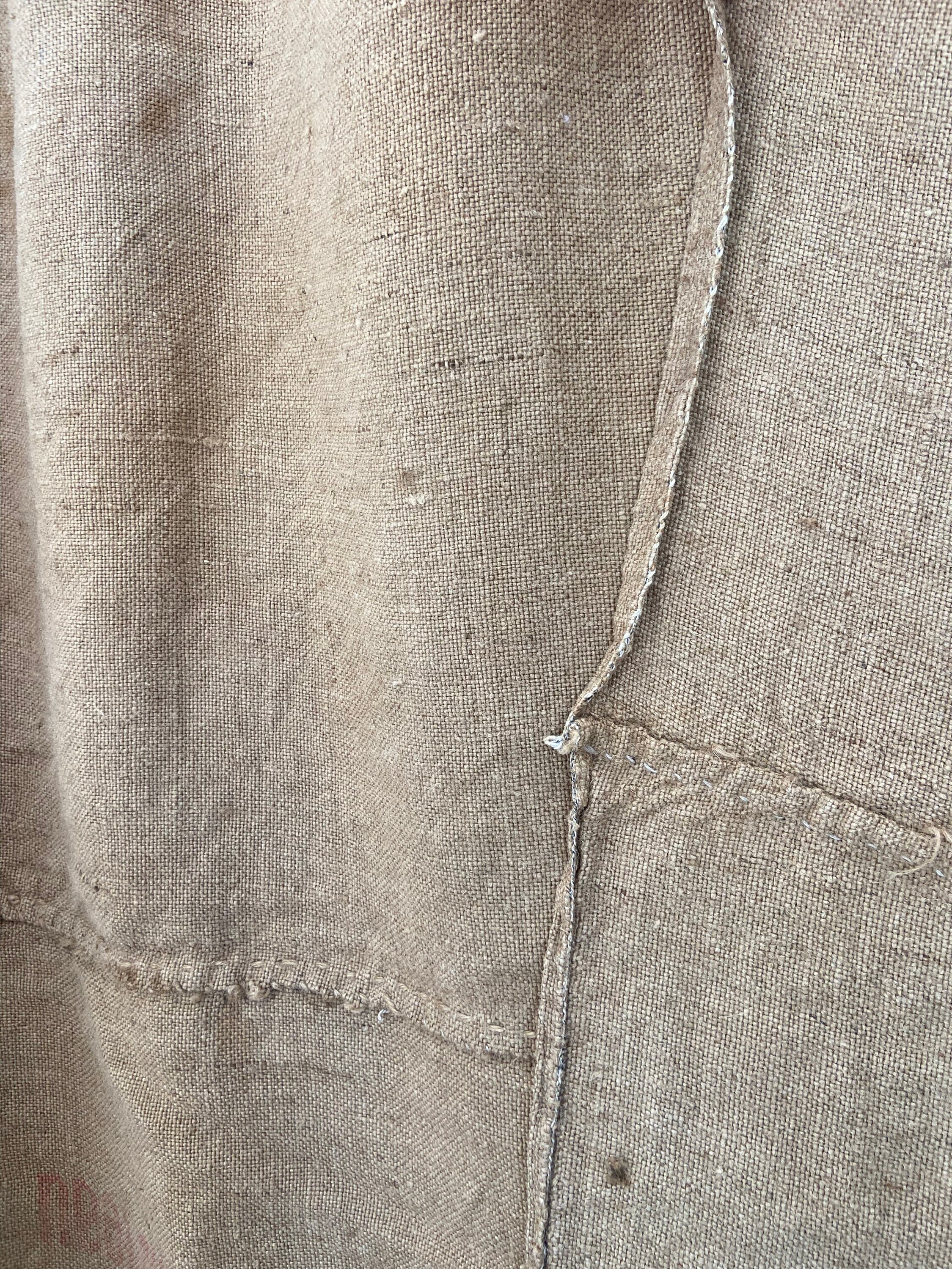 One Heavy Duty Cloth, Rustic Burlap Rug or Cover With Hand Sewn Sacks ...