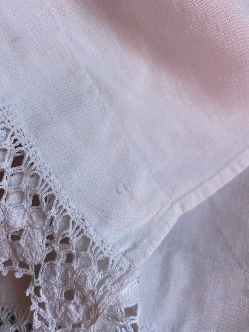 Rare Find Very Long Hand Gathered French Antique Flax Linen Mantel or ...