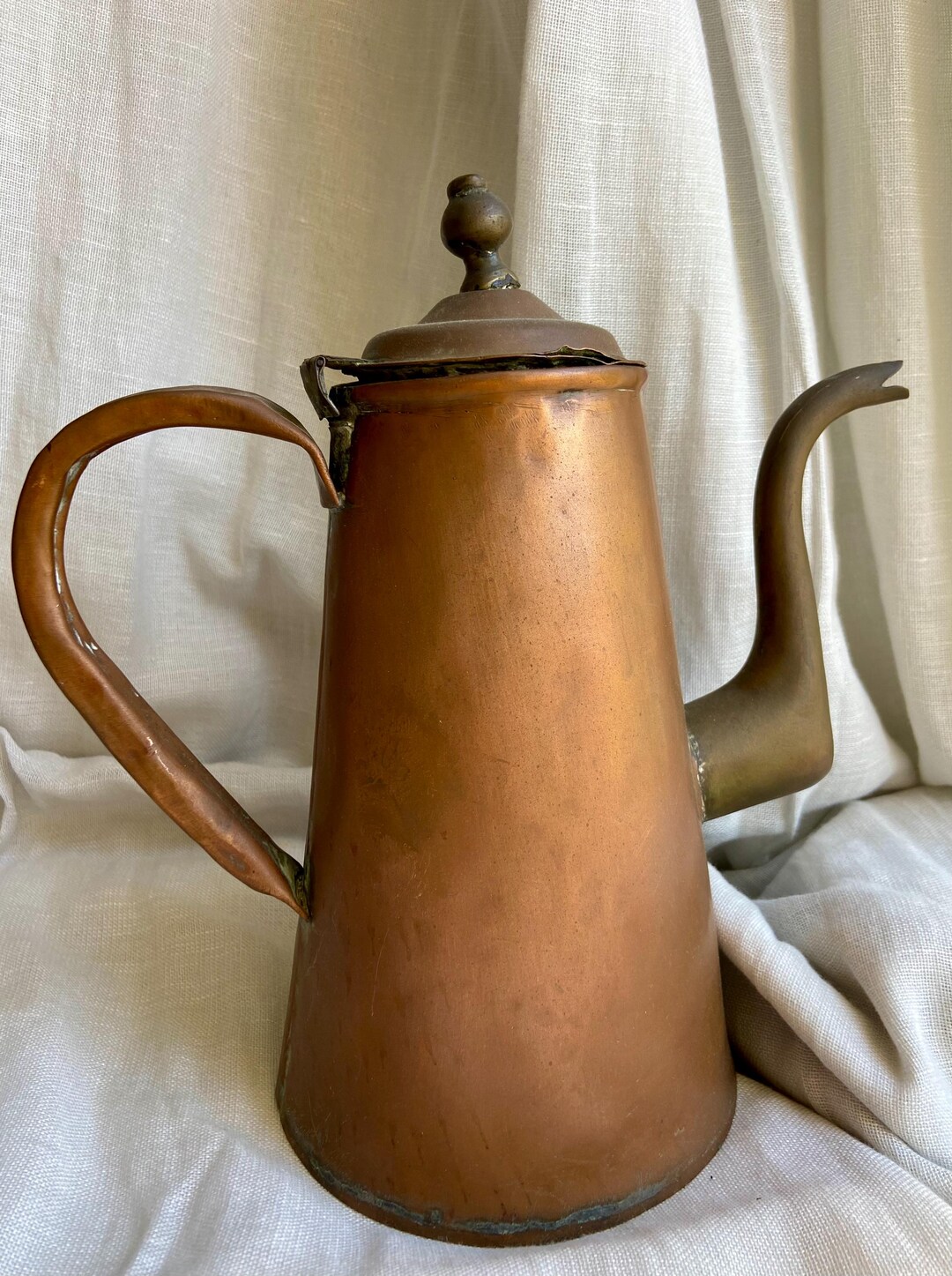 A Tall and Beautiful Copper Kettle or Coffee Pot From France, Tea Pot ...