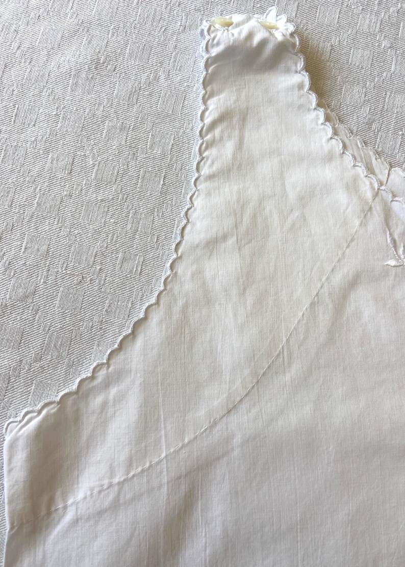 Antique French Linen Nightgown L/XL: Hand Embroidered Monogram SC ...