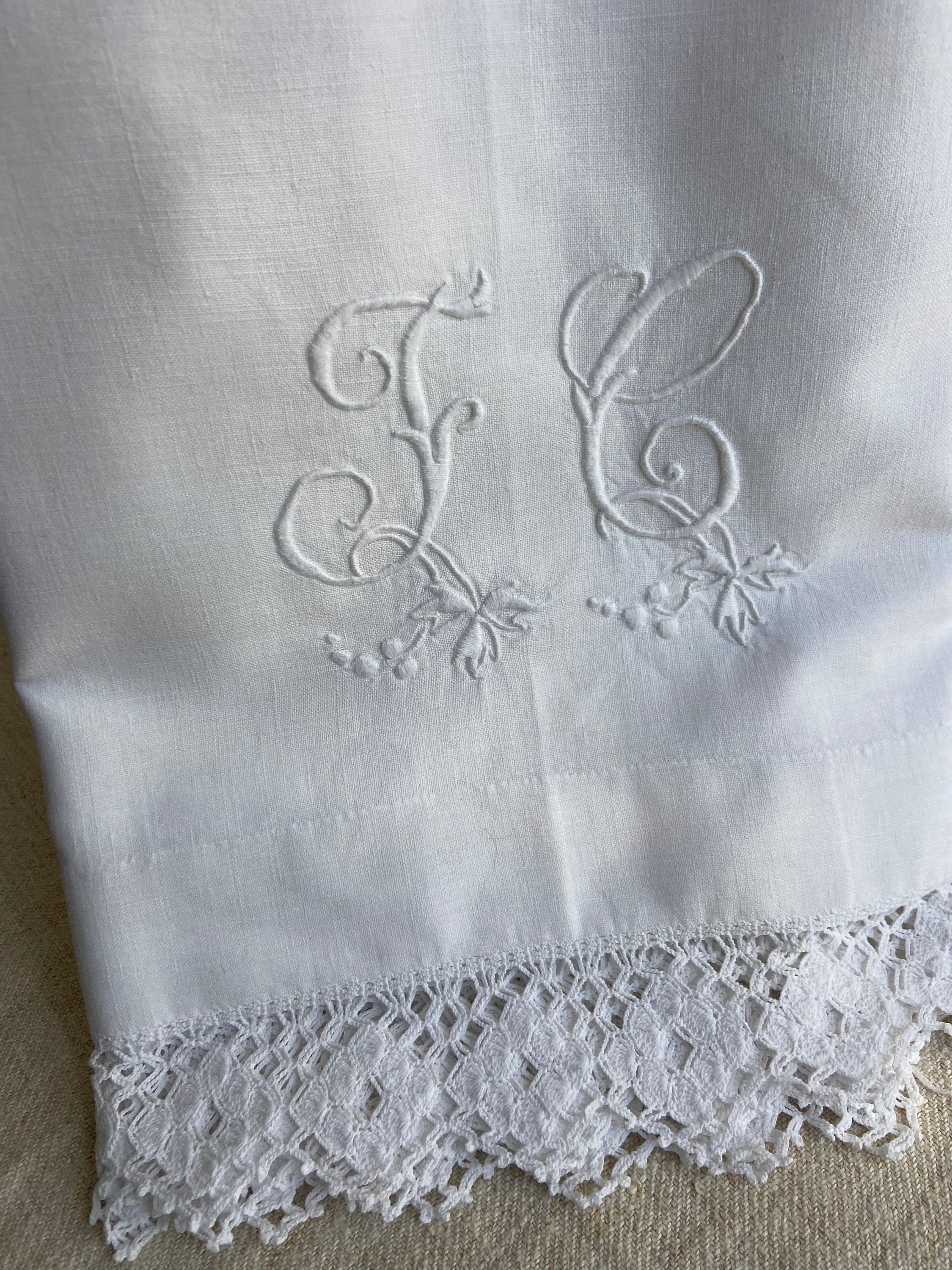 Rare Find Very Long Hand Gathered French Antique Flax Linen Mantel or ...