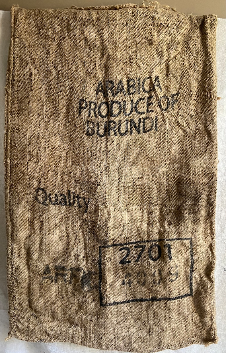 One Authentic Heavy Duty Vintage Burlap Natural Fibers Coffee Sack ...