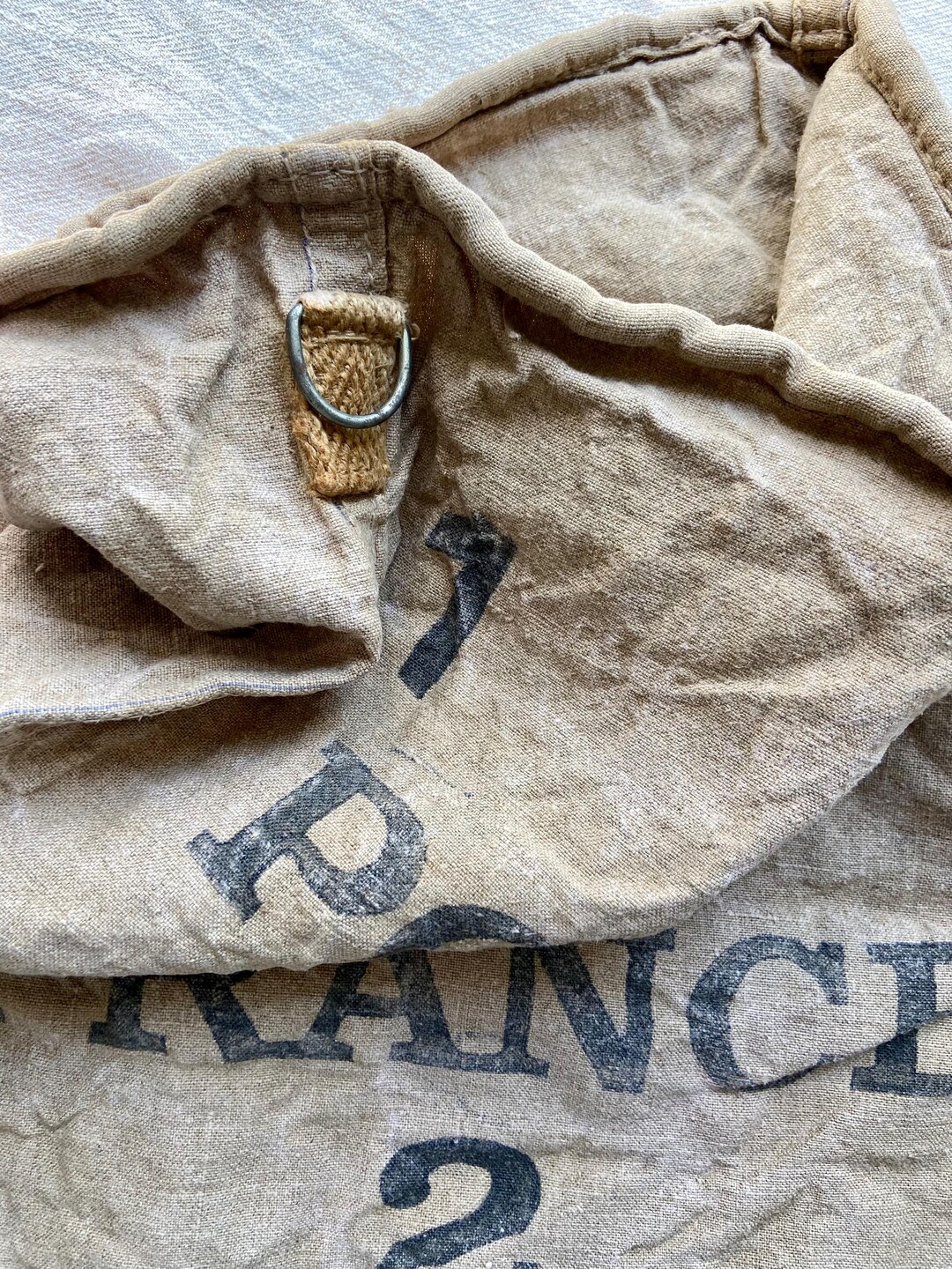 Rare Find! Authentic Heavy Duty Hemp Cloth, Vintage French Postal Sacks ...