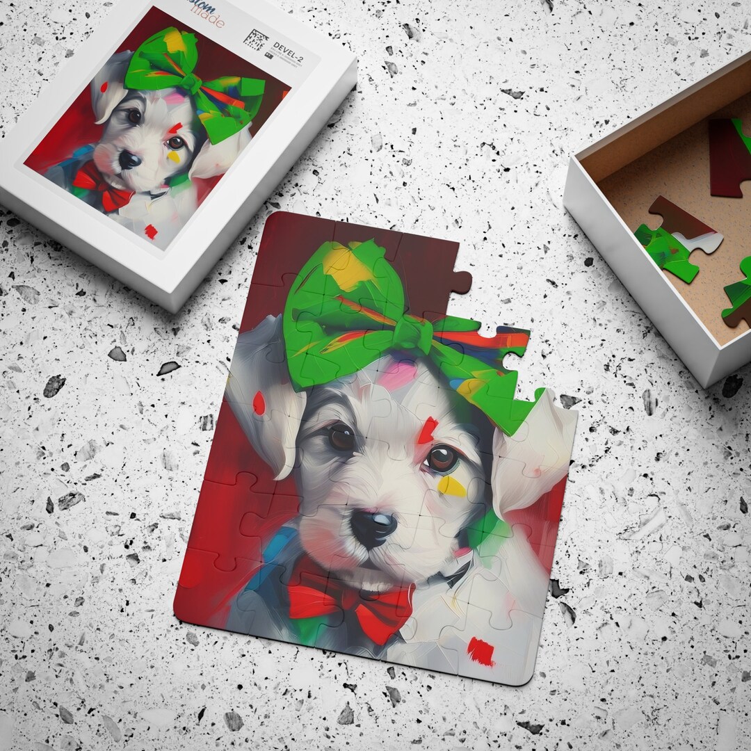 Puppy Puzzle: 30-piece Colorful Dog Puzzle for Kids 14 - Etsy