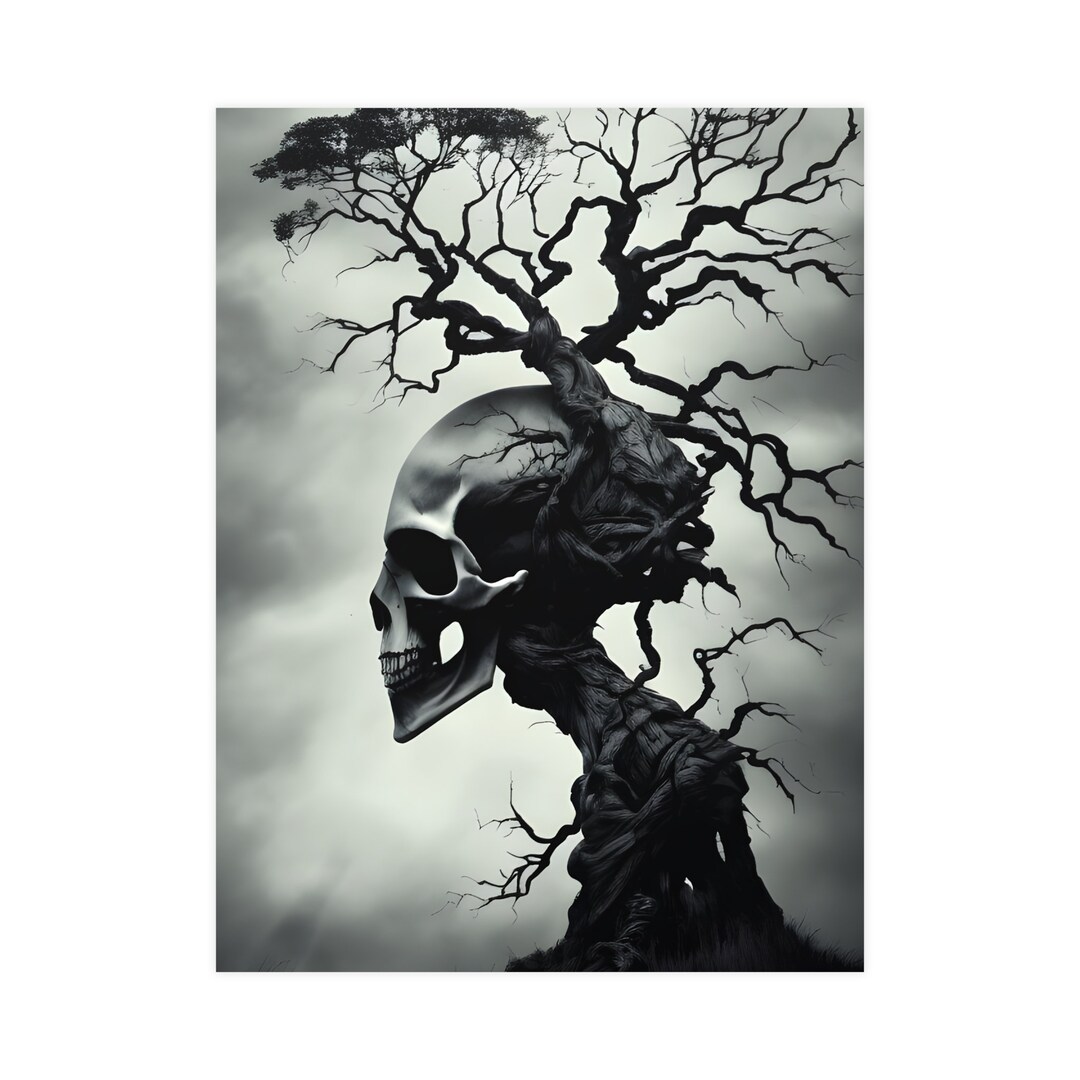 Posters Skull and Dead Tree Vertical Matte Posters XXL - Etsy