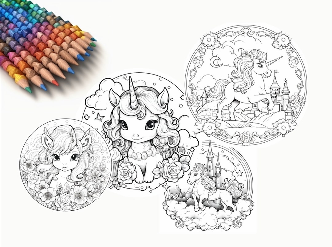 Coloring Book - Magical Unicorn Adventures - Kids Activities (10 Pages ...