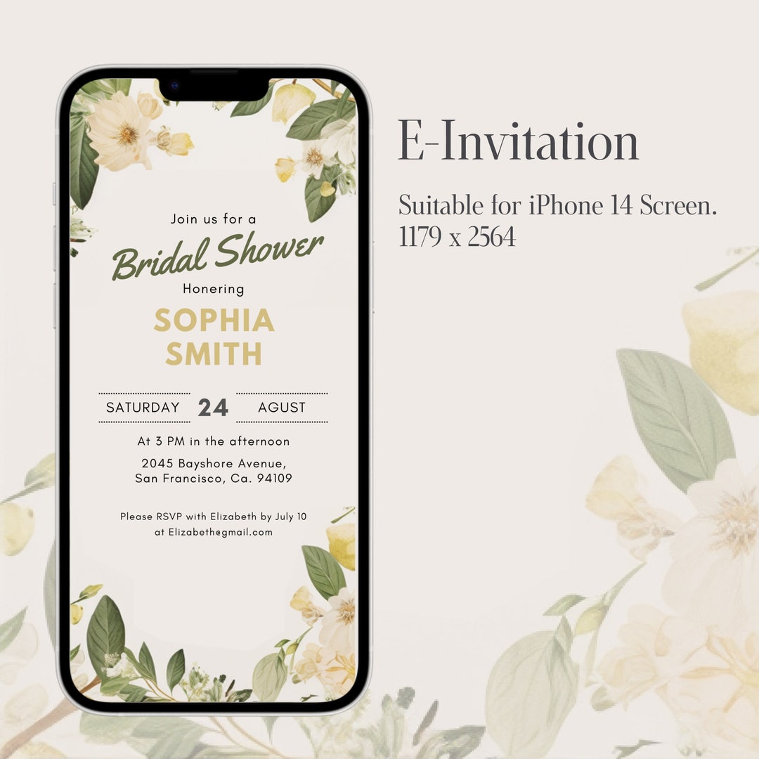 Digital Bridal Shower Invitation - Etsy
