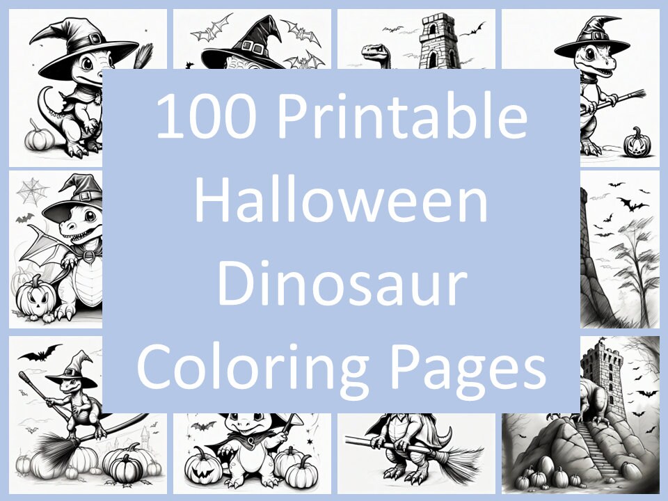 Printable Dinosaur Halloween Coloring, Dinosaur Coloring, Coloring ...
