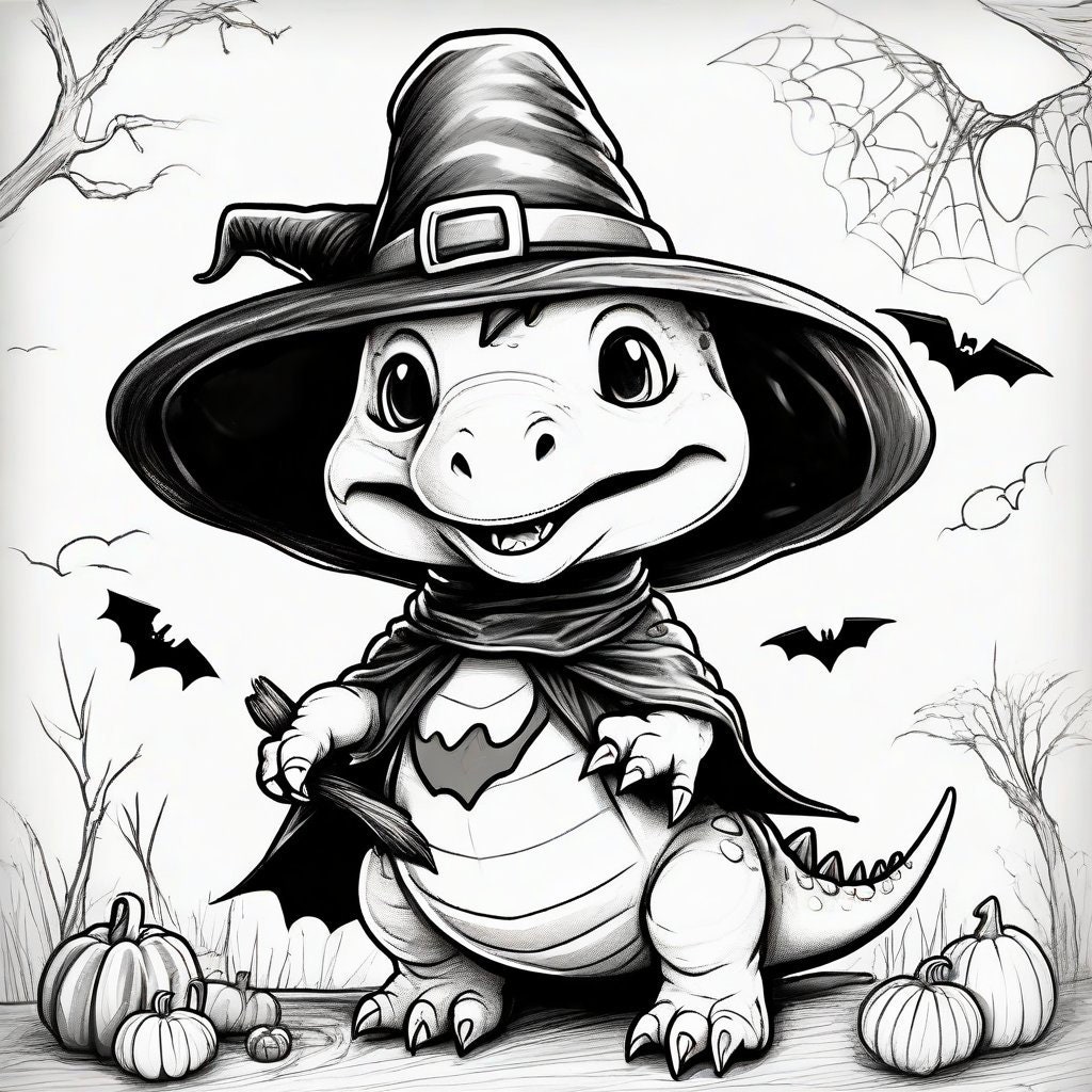 Printable Dinosaur Halloween Coloring, Dinosaur Coloring, Coloring ...