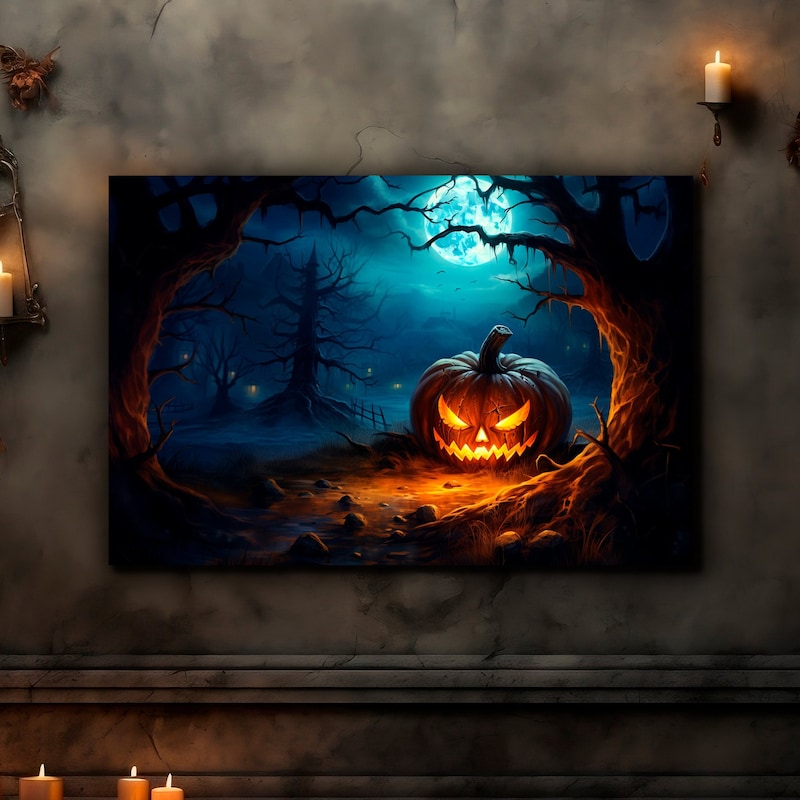 Canvas Halloween Wall Art - Etsy