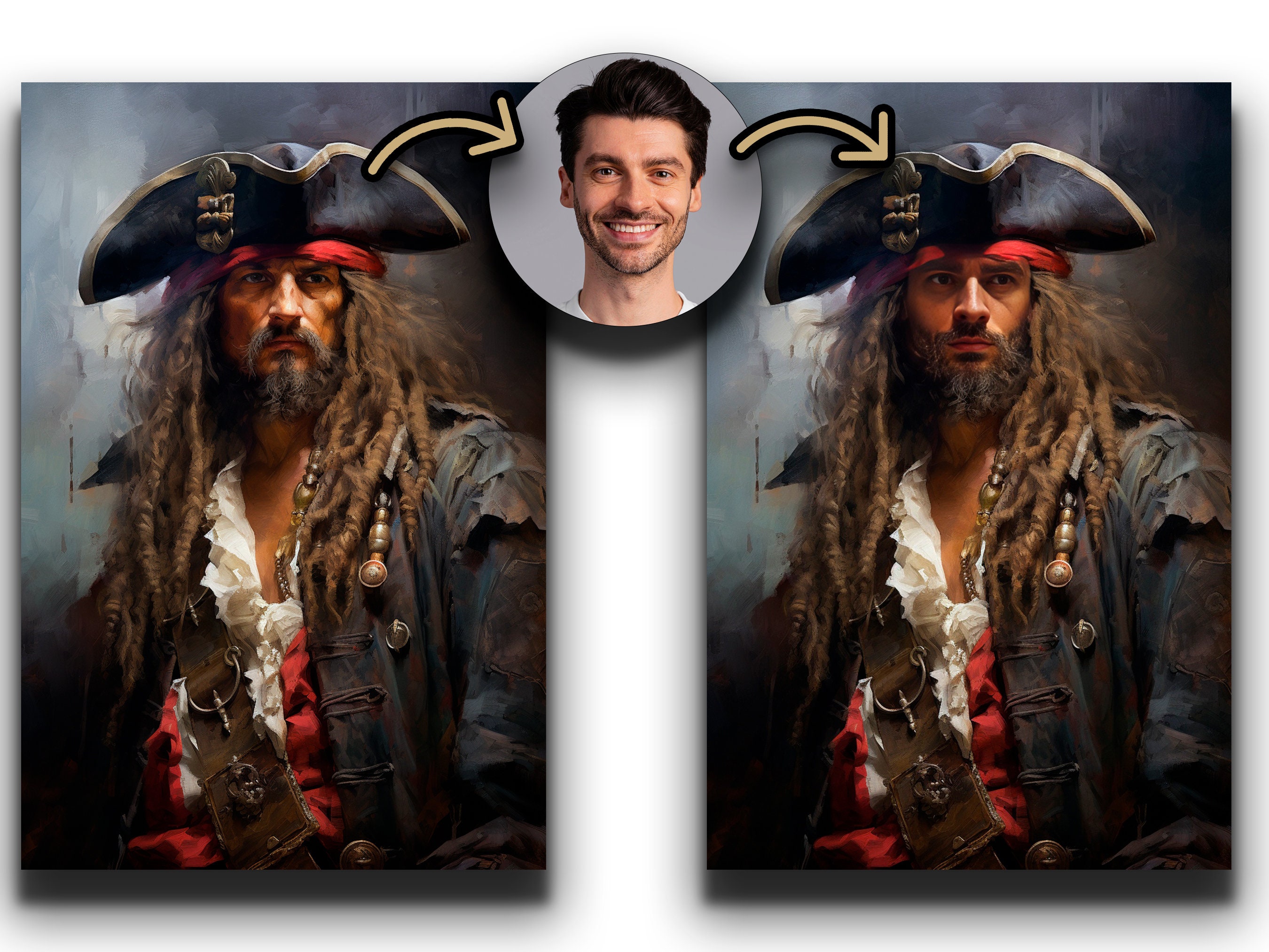 Custom Pirate Portrait, Turn Your Photo Into A Fantasy Portrait ...