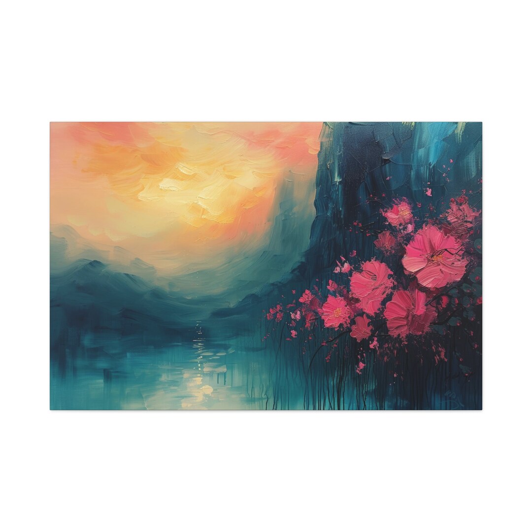 Vintage Bob Ross Forest and Flowers Canvas Peaceful Forest Wall Home ...