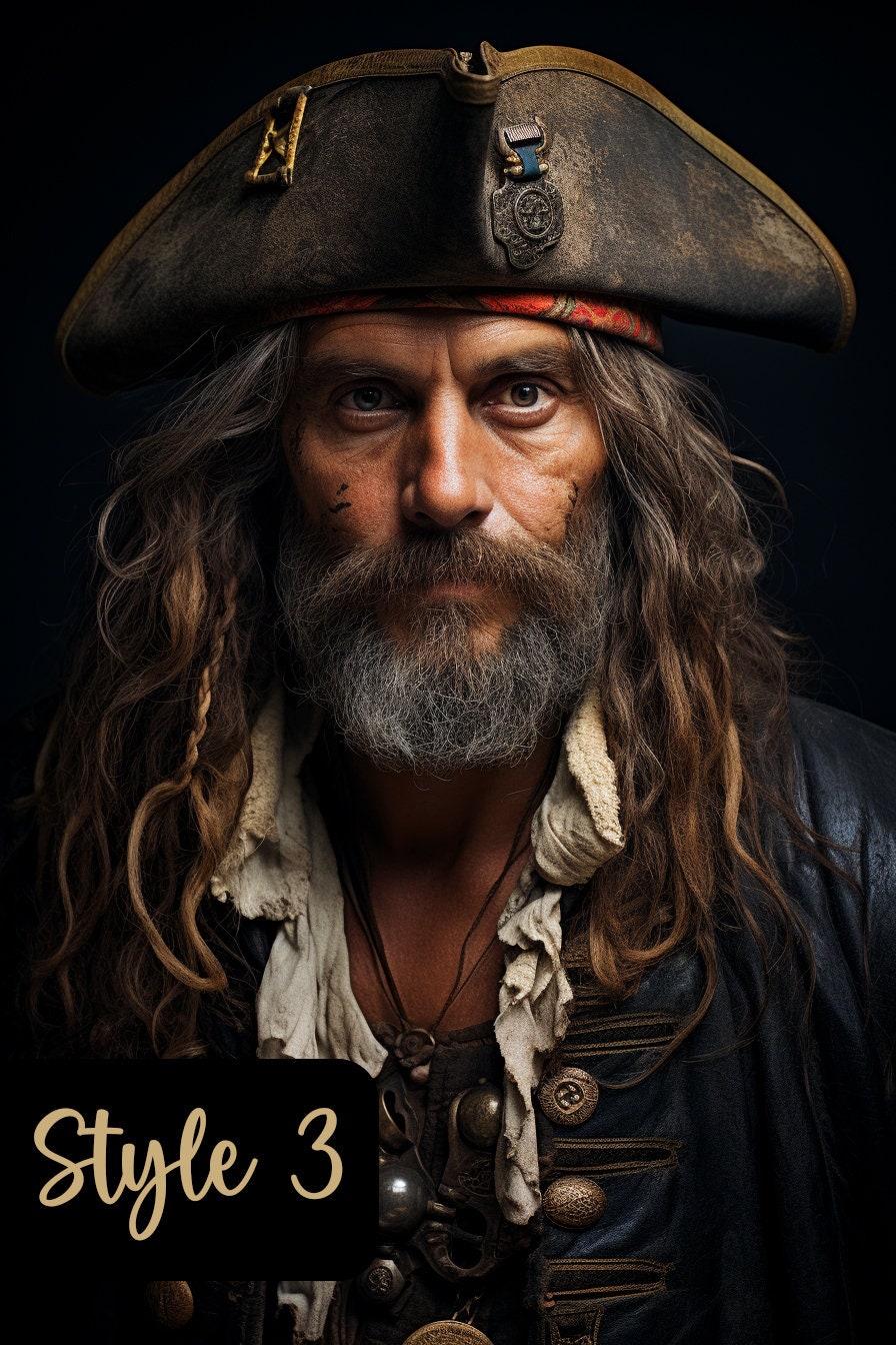 Custom Pirate Portrait, Turn Your Photo Into A Fantasy Portrait ...