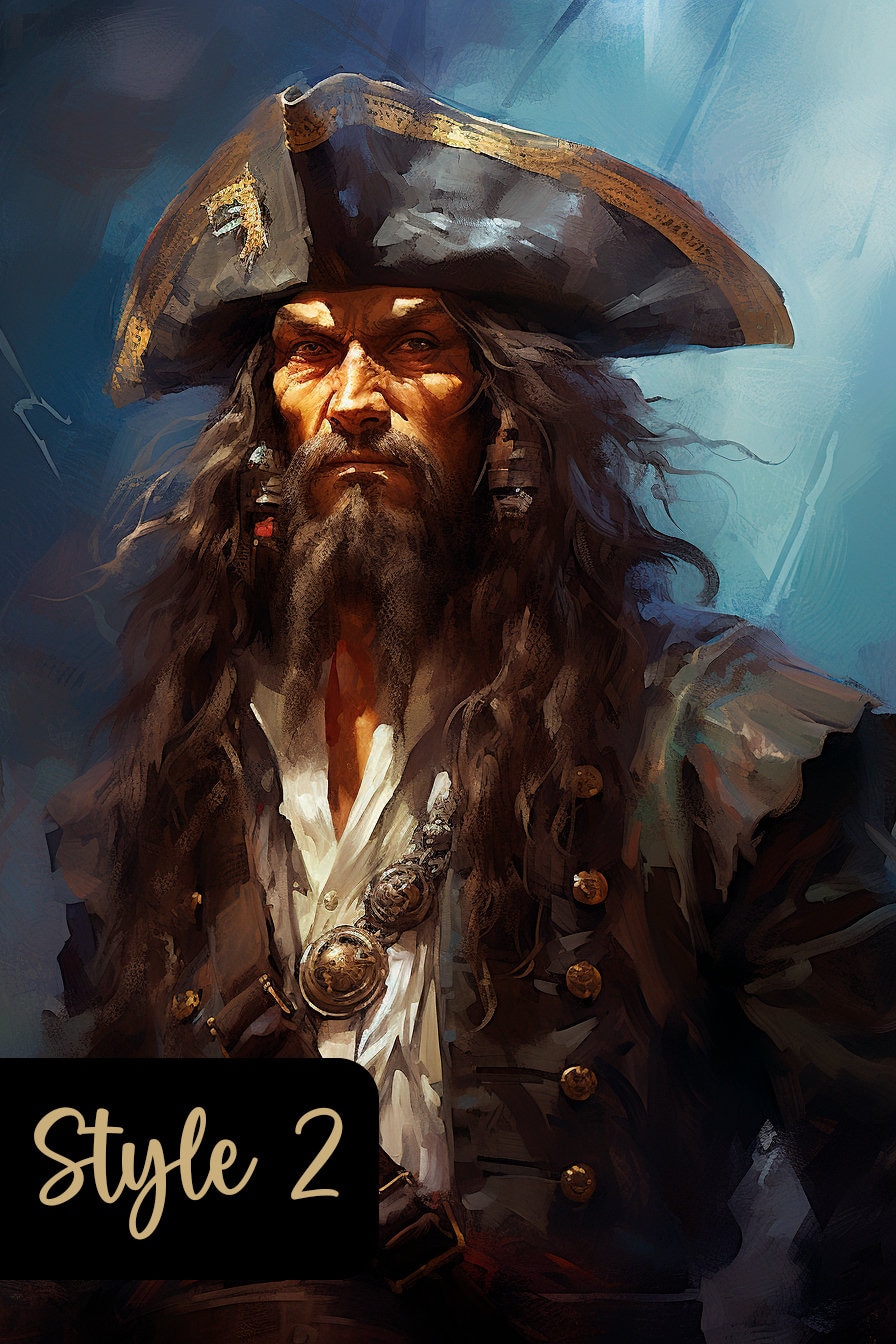 Custom Pirate Portrait, Turn Your Photo Into A Fantasy Portrait ...