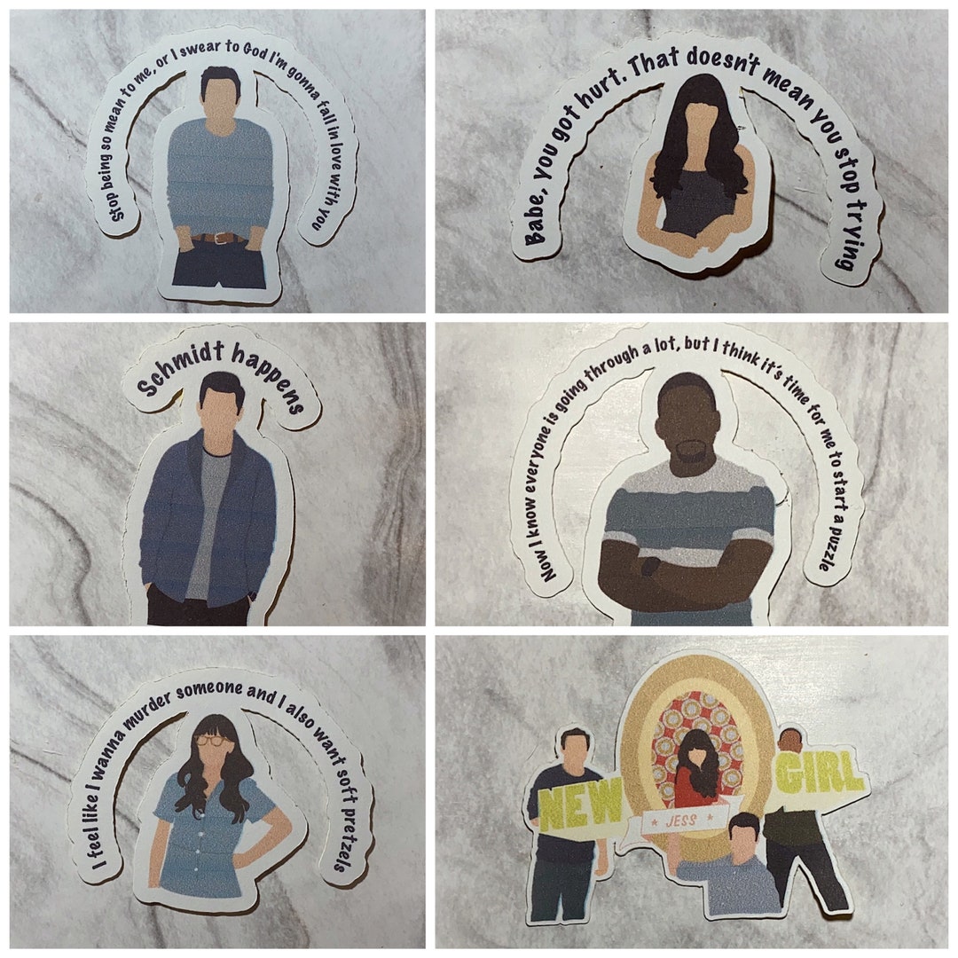 New Girl Stickers - Etsy
