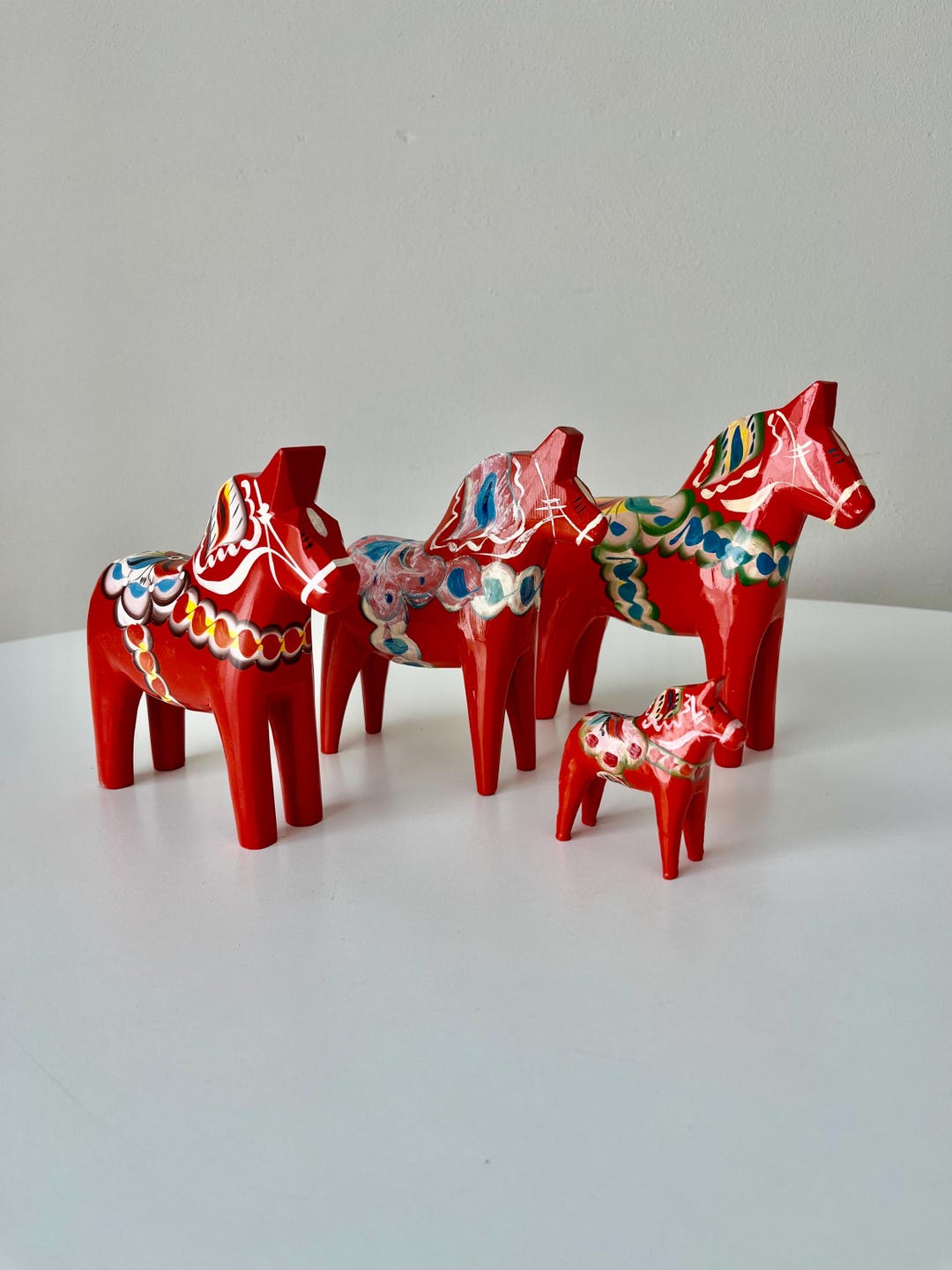 Vintage Scandinavian Dala Horses Nils Olsson Sweden Ikea - Etsy