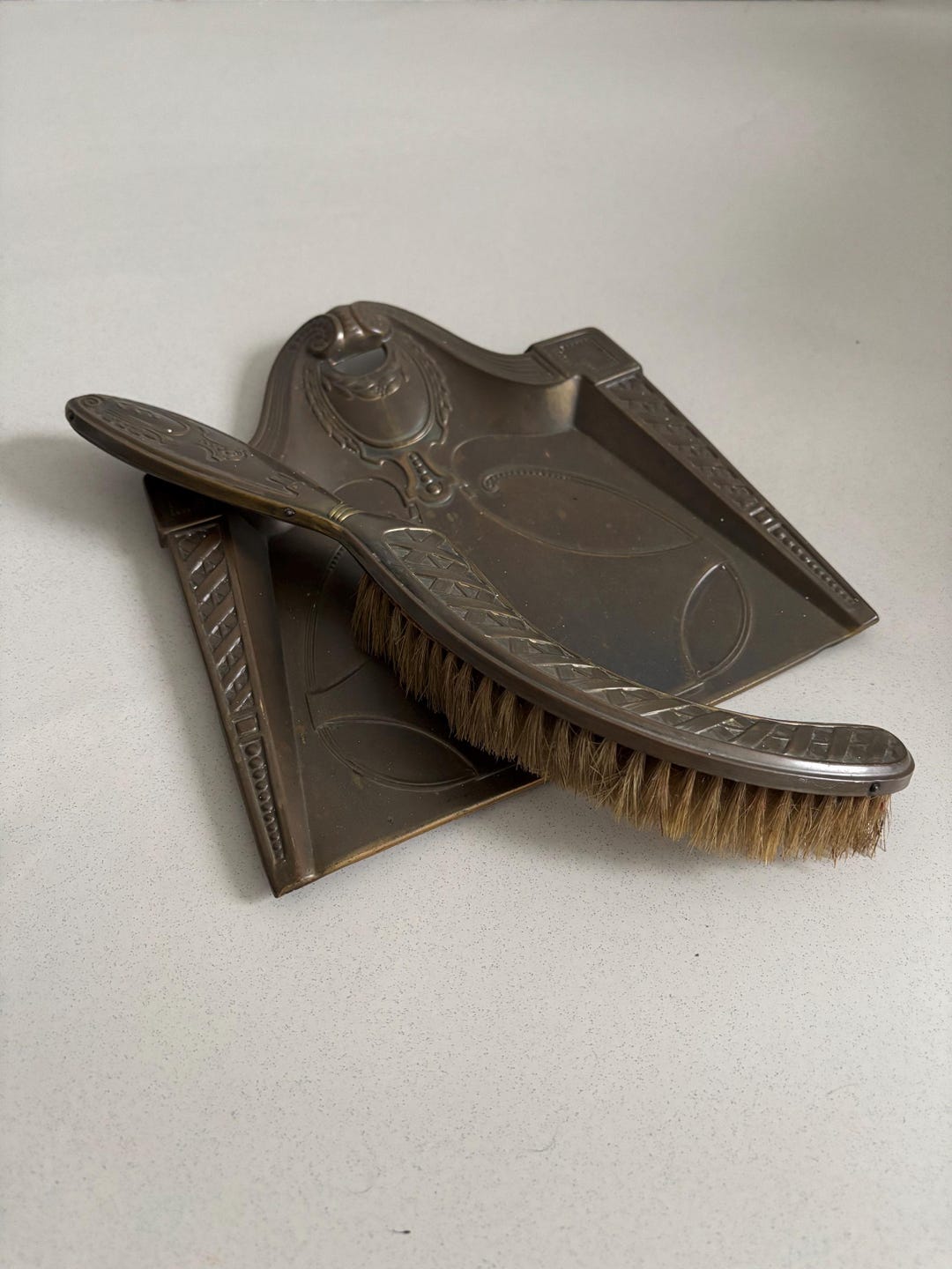 Art Nouveau Table Broom and Dustpan Art Nouveau 1910 Dustbuster Patina ...