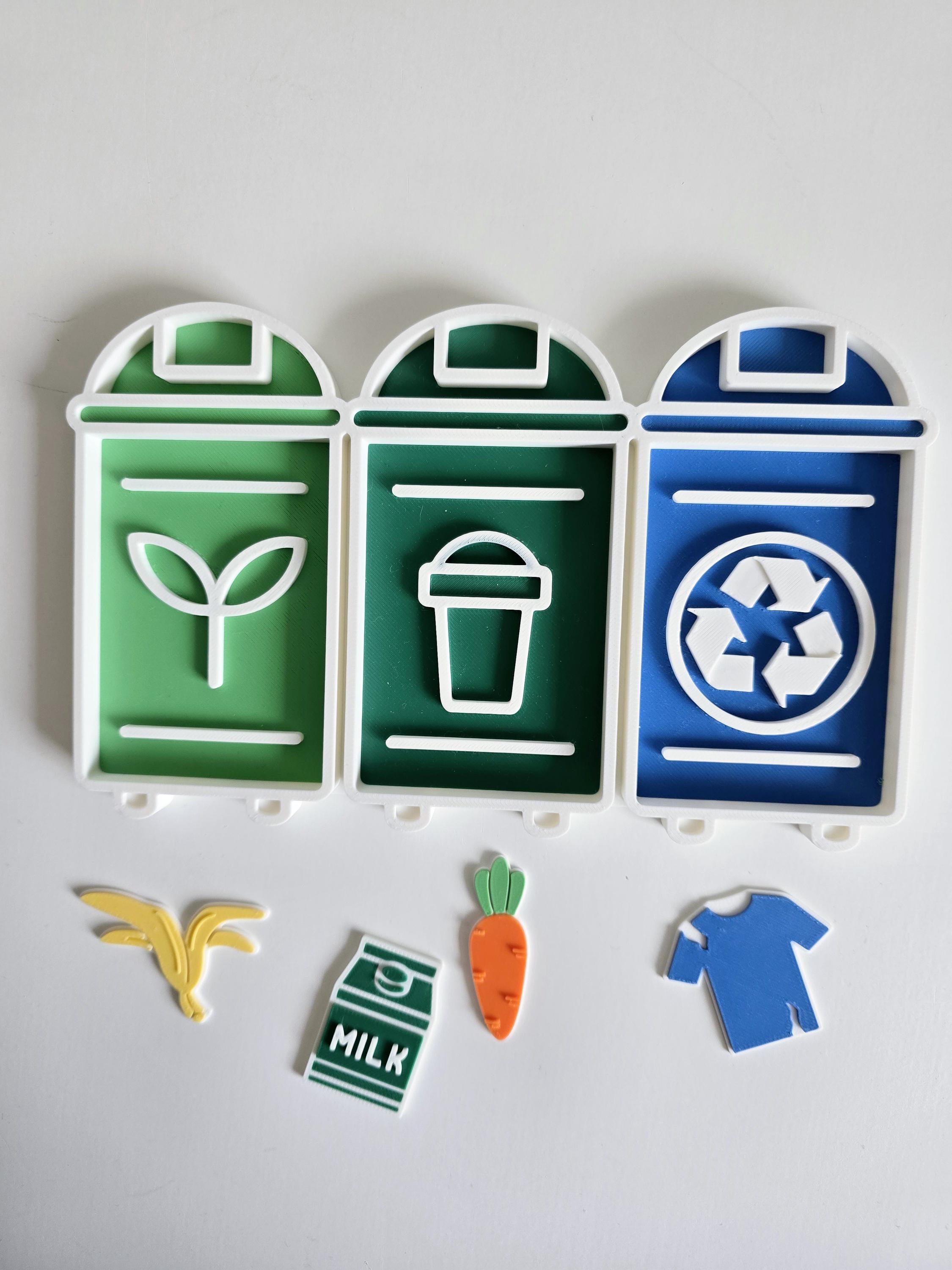3D Printed Recycle Bin Sensory Play Tray: Montessori Learning - Etsy