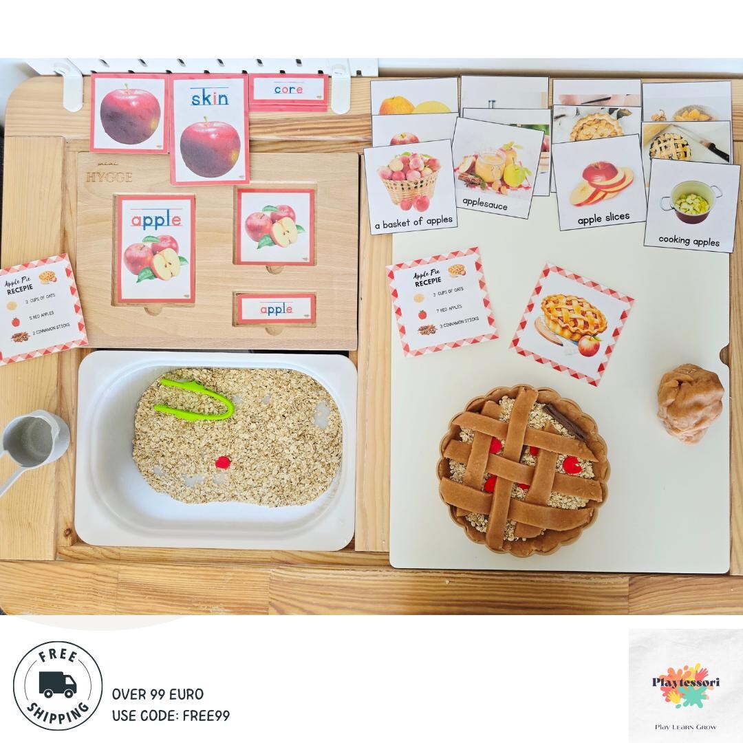 Apple Pie Sensory Play Set – Montessori Inspired Printable & 3D Printed ...