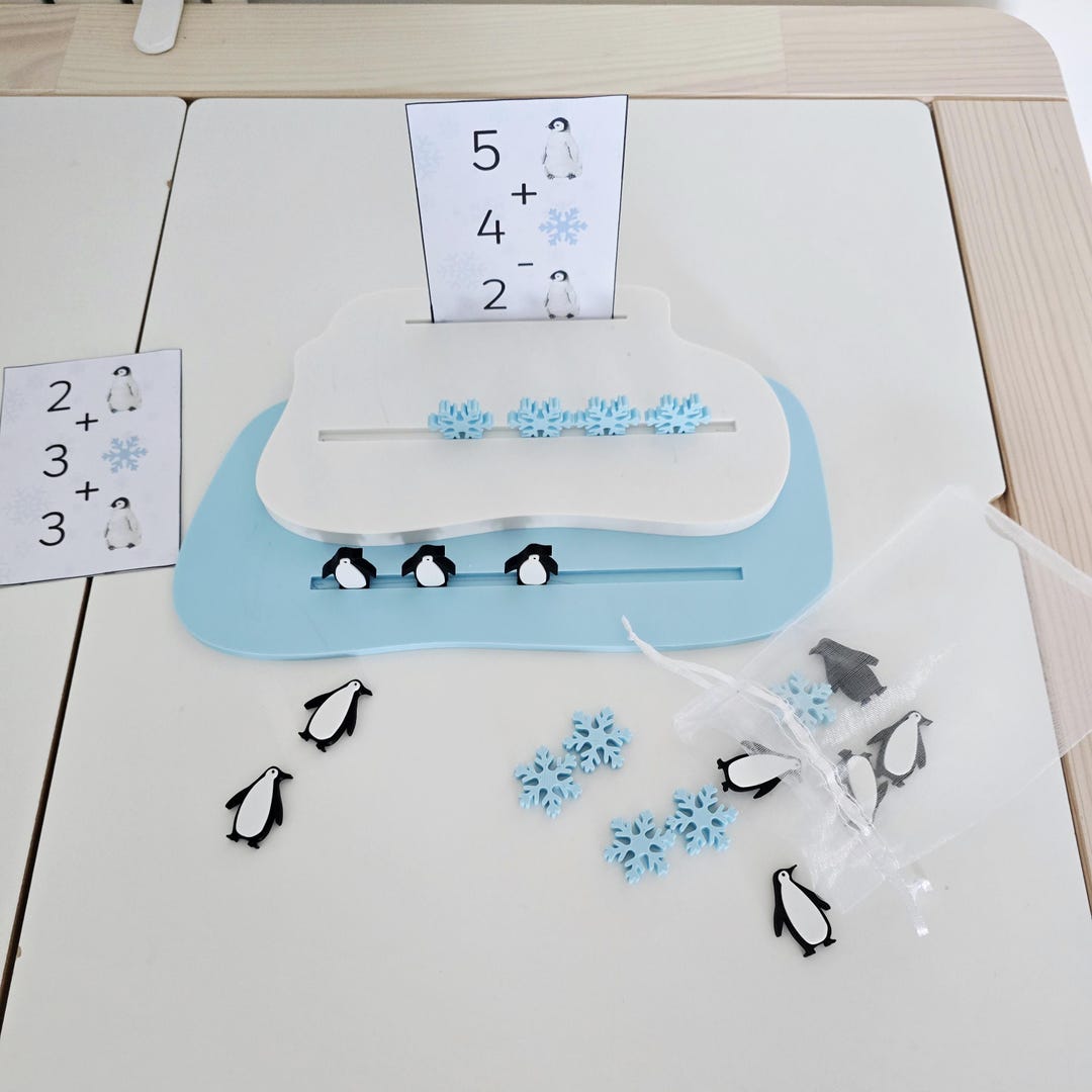 Arctic Counting Play Set | Penguins & Snowflakes - Etsy