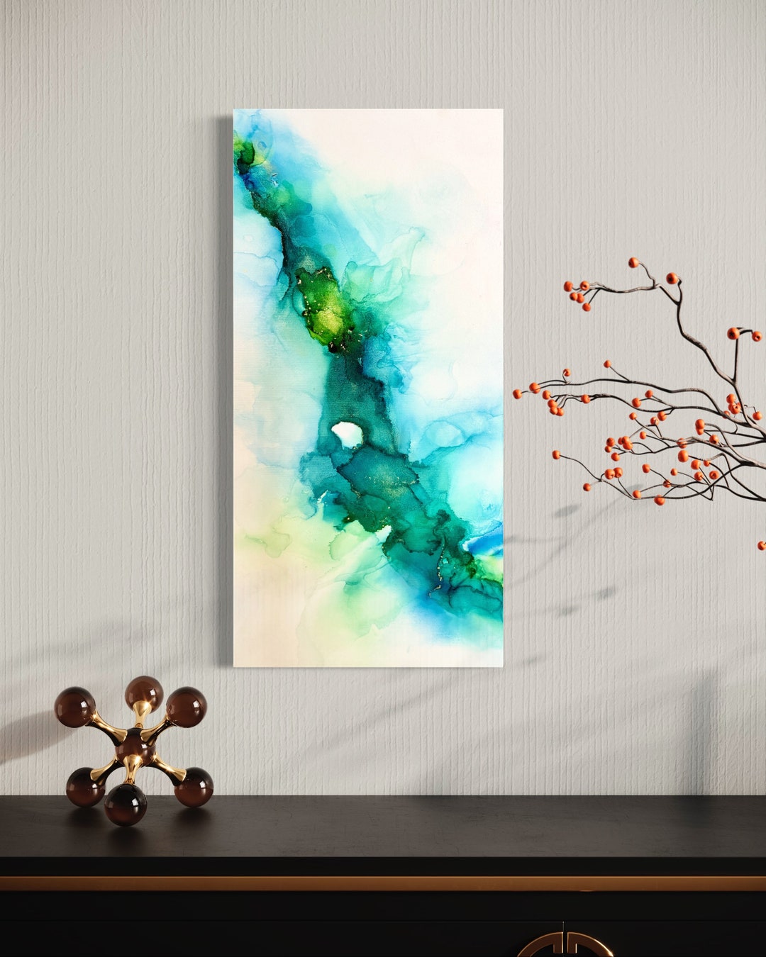 Forest Ink Art Original Abstract Painting Wall Decor Handmade Artwork ...