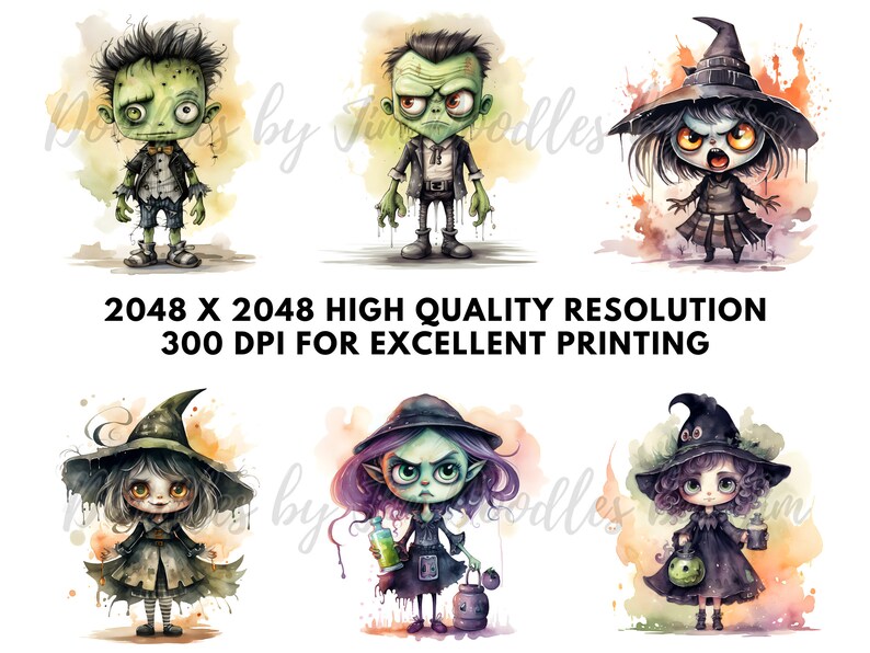 Halloween Characters Clipart Cute Halloween PNG Halloween - Etsy