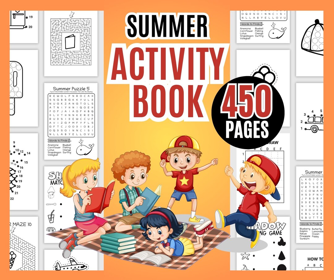 Summer Fun Activity Book for Kids: Dot to Dotword - Etsy