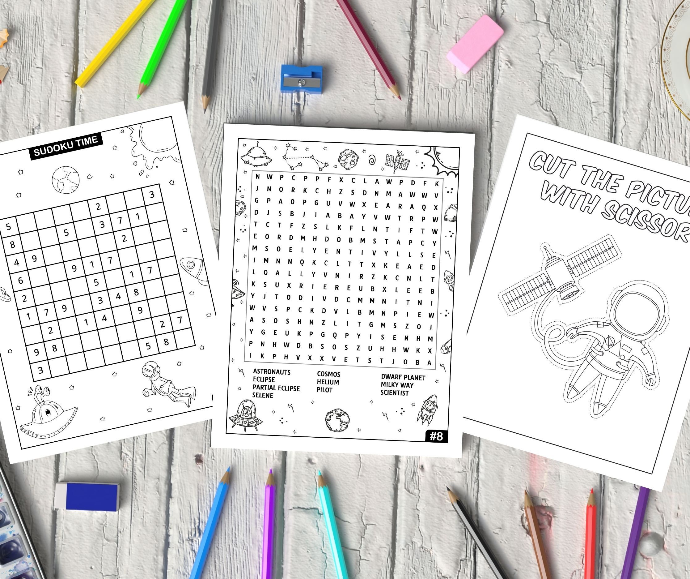 Space Activity Book for Kids: Coloring Pages,dot Marker,how to Draw ...