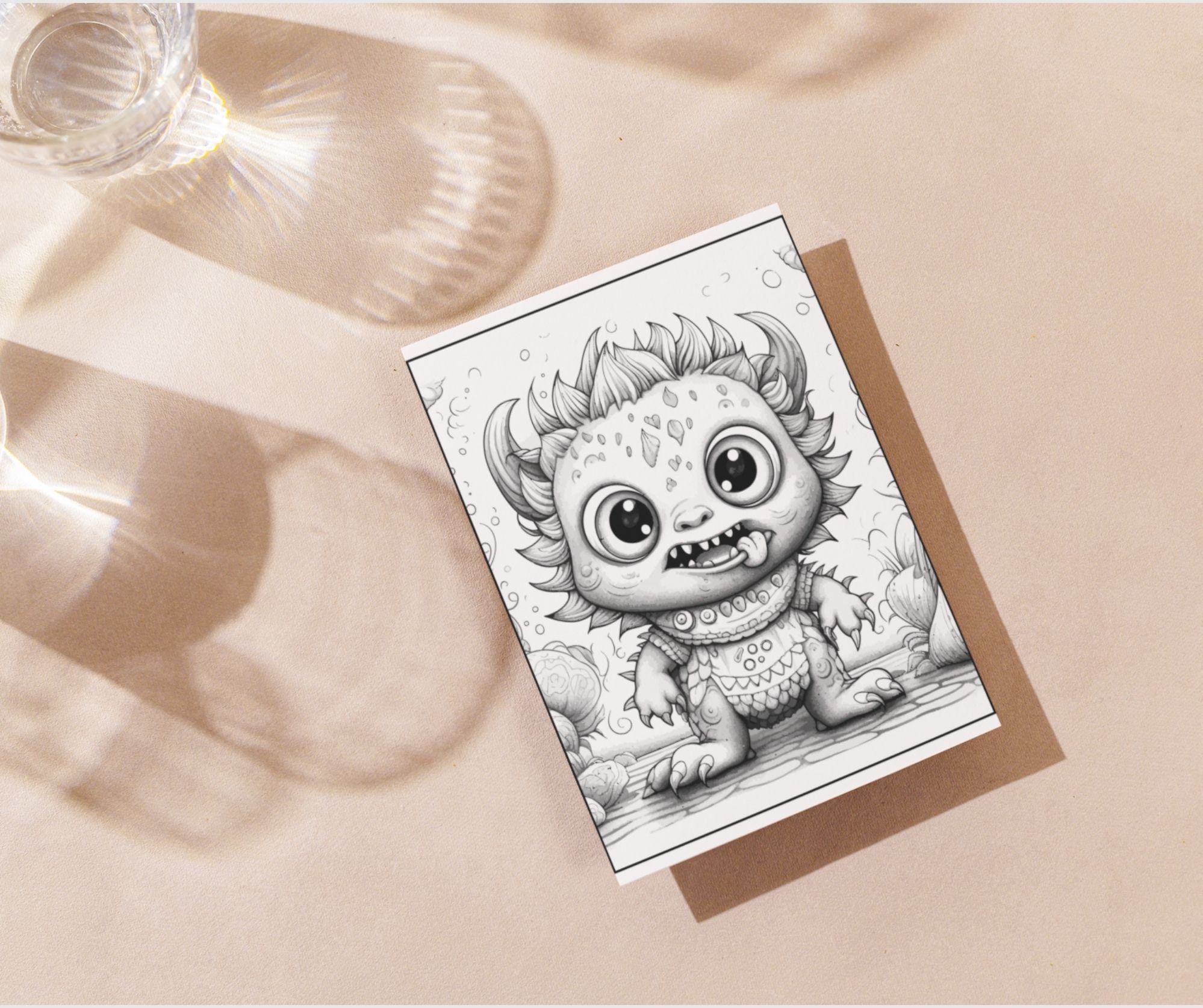 Creepy Monsters Coloring Pages for Adults: 300 Cute Monster Printable ...