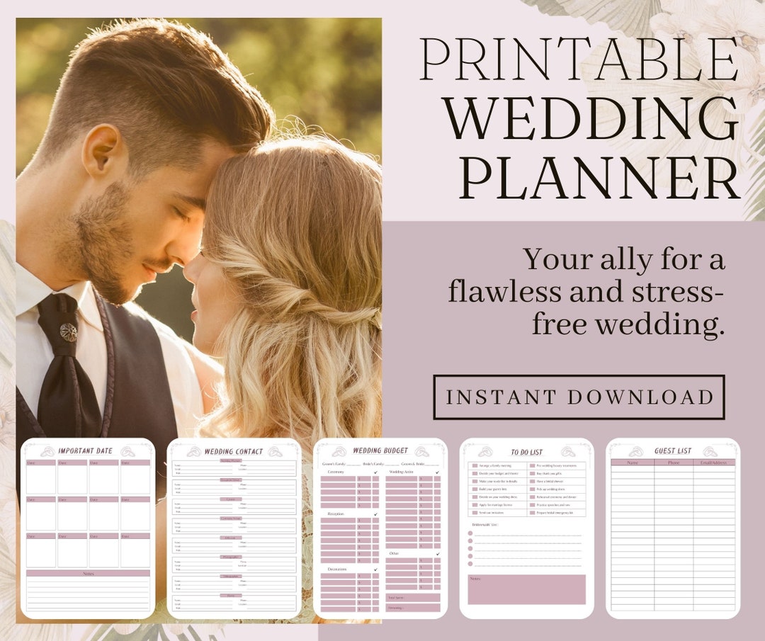 Wedding Planner Printable: Template Wedding Planner, Wedding Planner ...