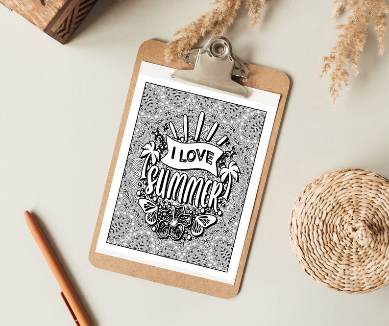 130 Summer Quotes Coloring Pages: Digital Download for Relaxation ...