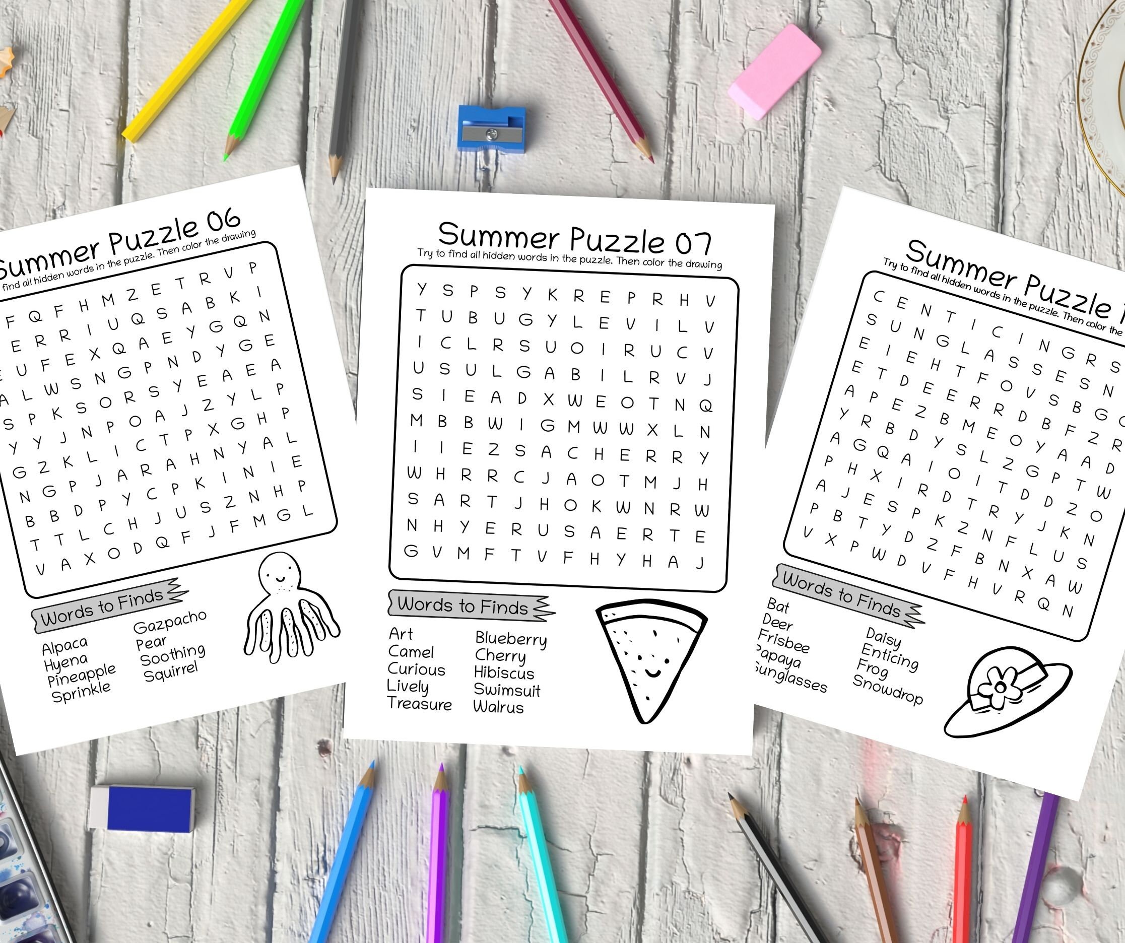 Summer Word Search: Activity Book for Kids With 3880 Word Puzzles ...