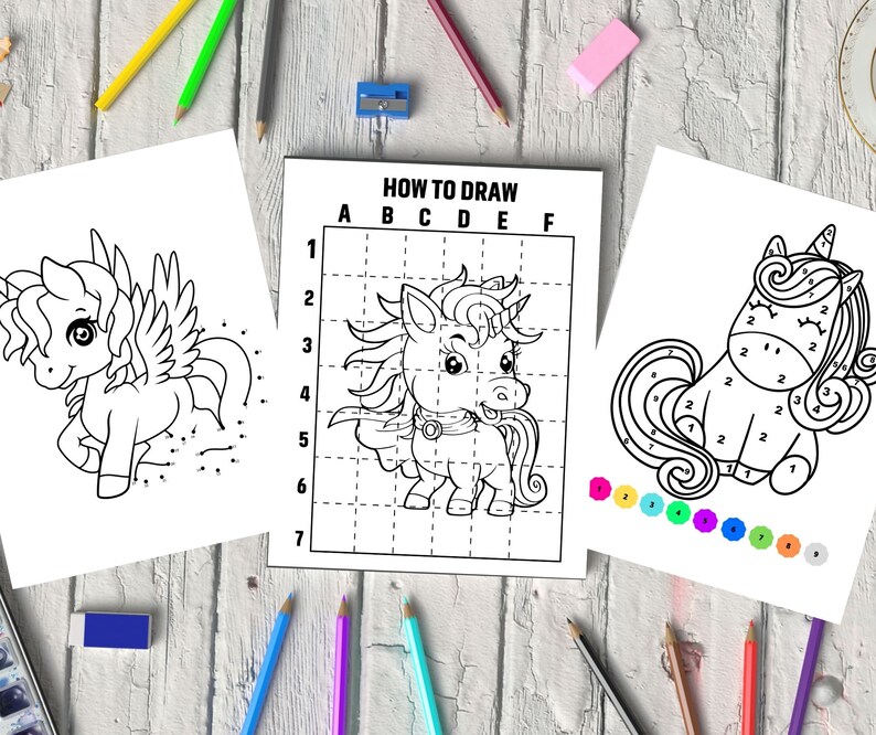 240 Unicorn Activity Pages for Kids: Coloring Book, Mazes, Dot Maker ...