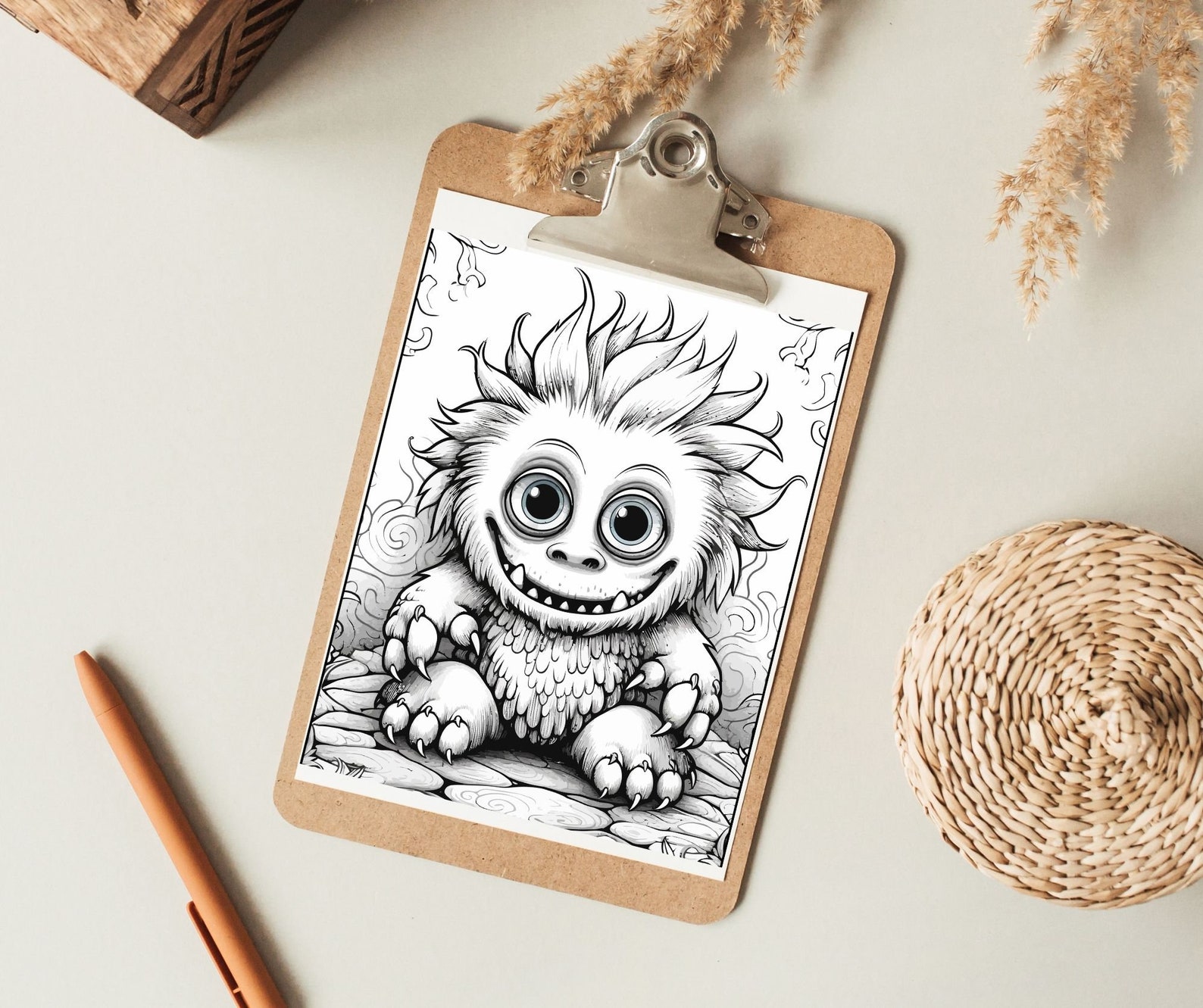 Creepy Monsters Coloring Pages for Adults: 300 Cute Monster Printable ...