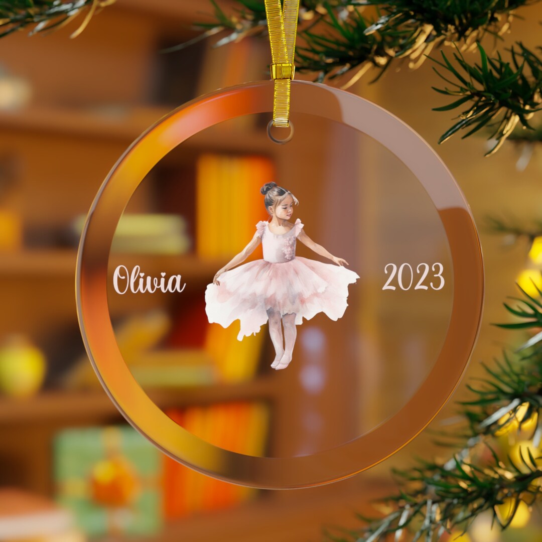 Dancer Ornament Personalized Dance Gift Ballerina Glass Ornament - Etsy