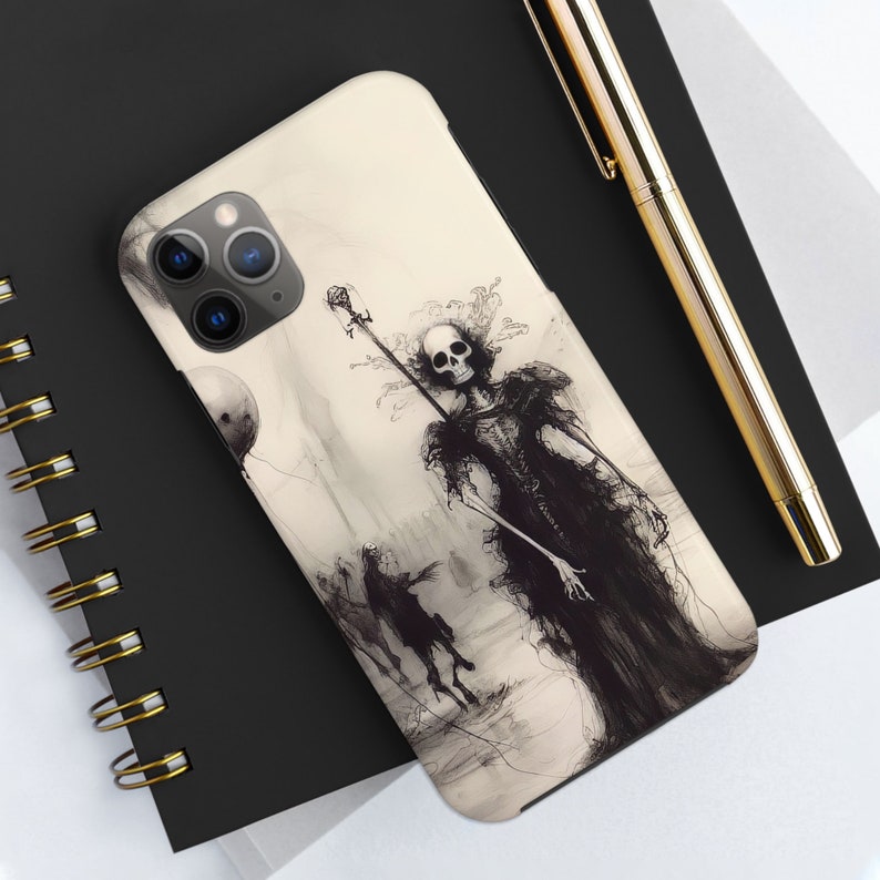 Macabre Vintage Skeleton Aesthetic Phone Case iPhone 14 11 Pro 12 13 Xr ...
