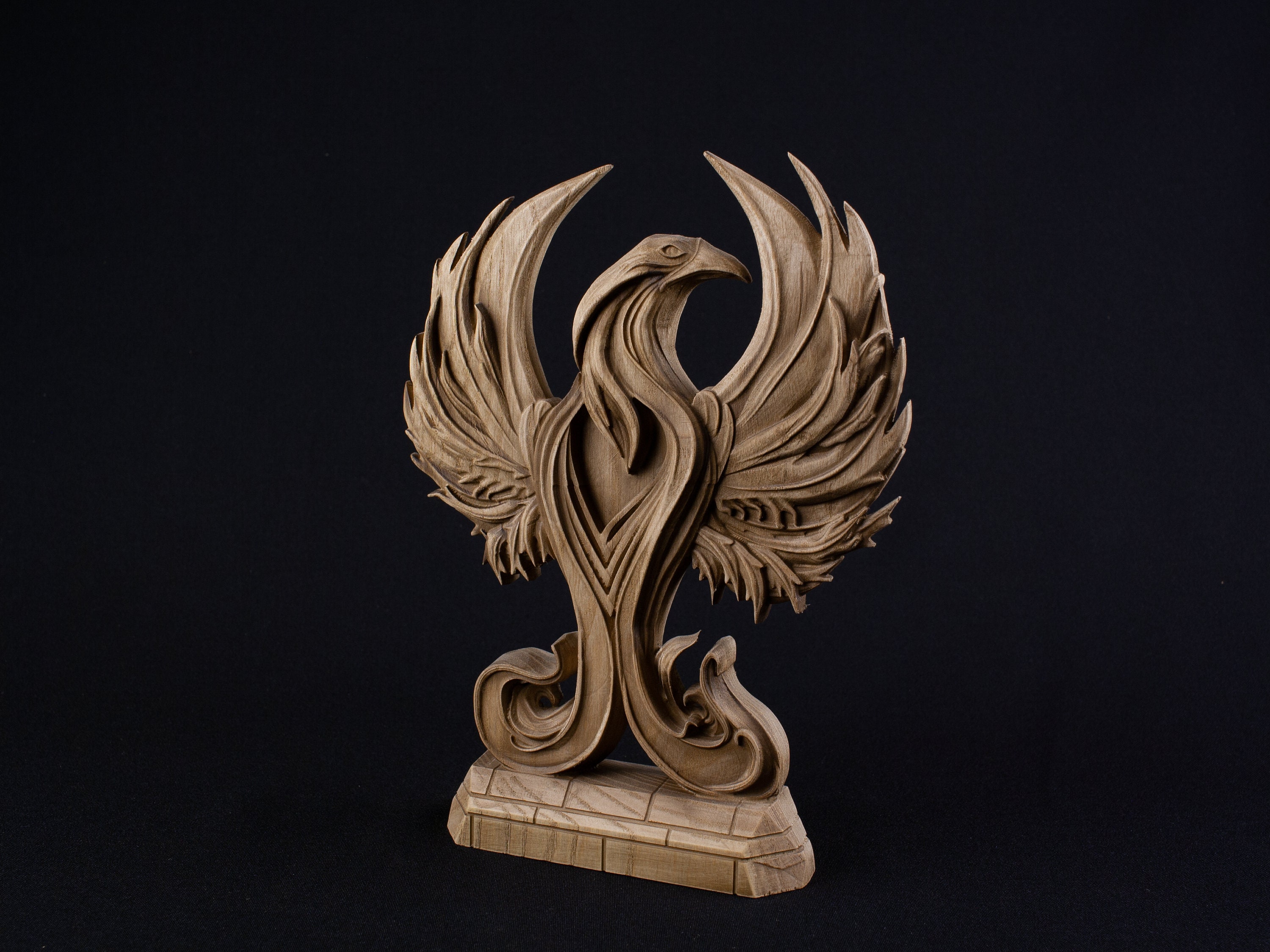Phoenix Statue, Phoenix Figurine Phoenix Art Mythical Bird Wooden Birds ...