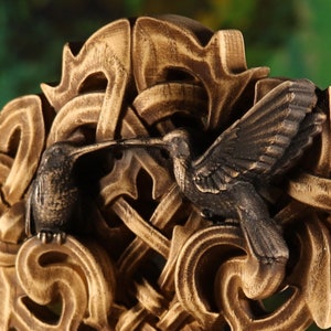 Celtic Tree Tree of Life Carved Celtik Knot Tree Statue Hummingbird ...