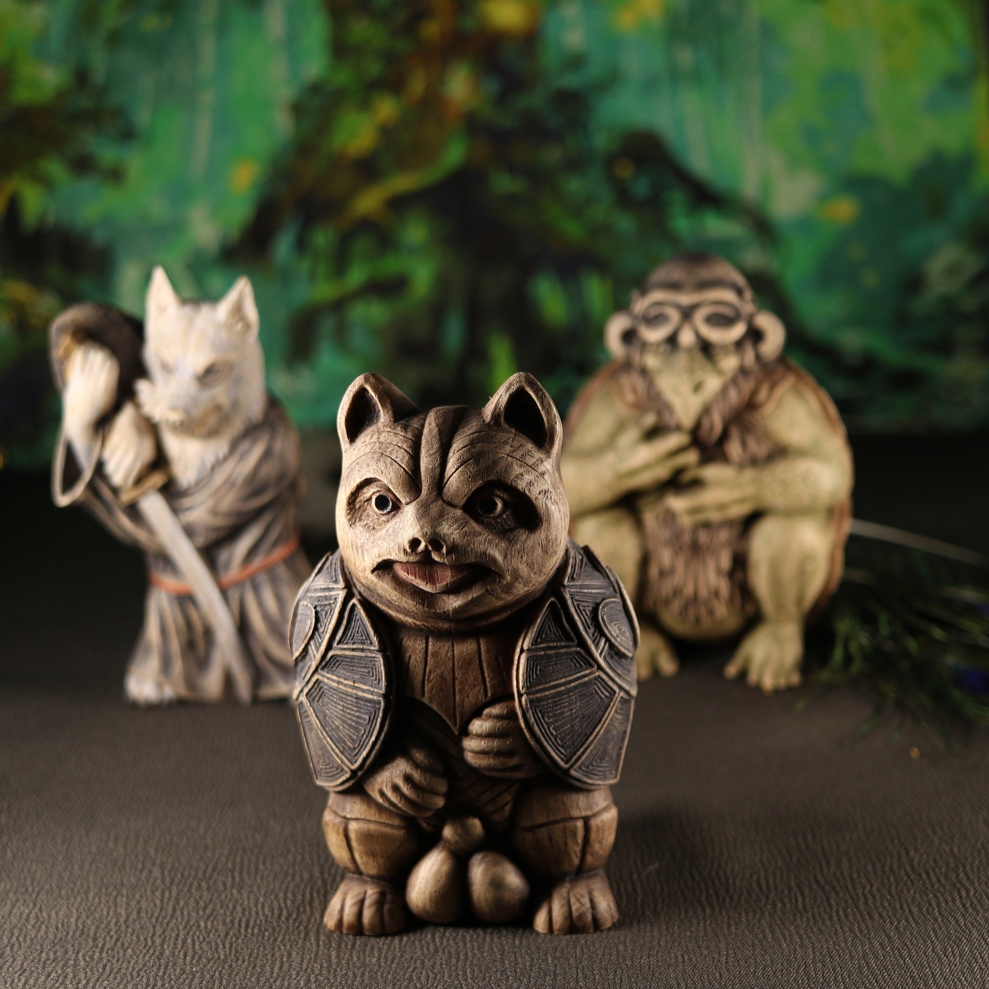 Tanuki, Japanese Statue Tanuki Statue, Raccoon Dog, Japanese Art Forest ...
