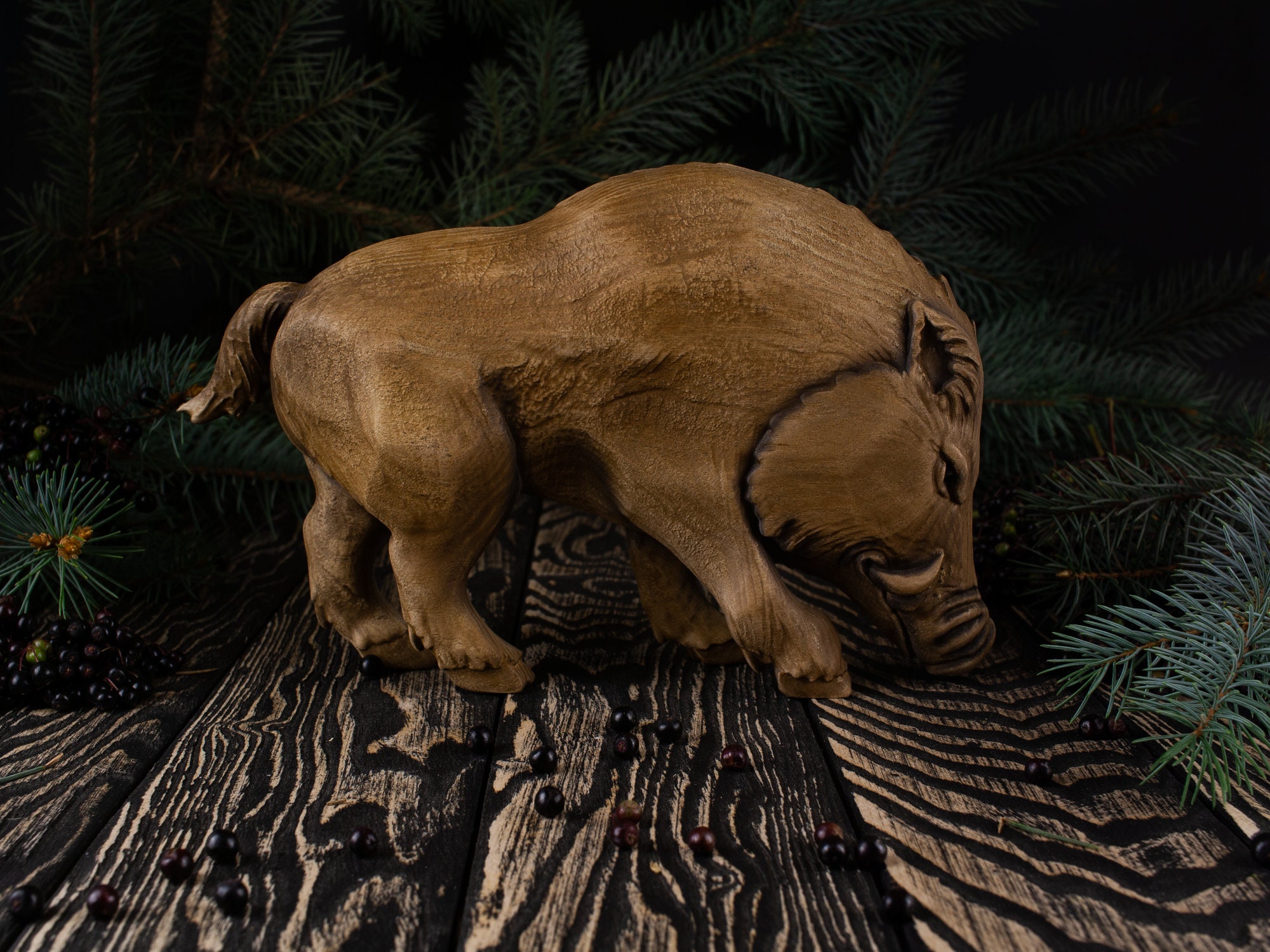 Boar Figurine Pig Figueine Boar Statue Wild Hog Pig Statue - Etsy