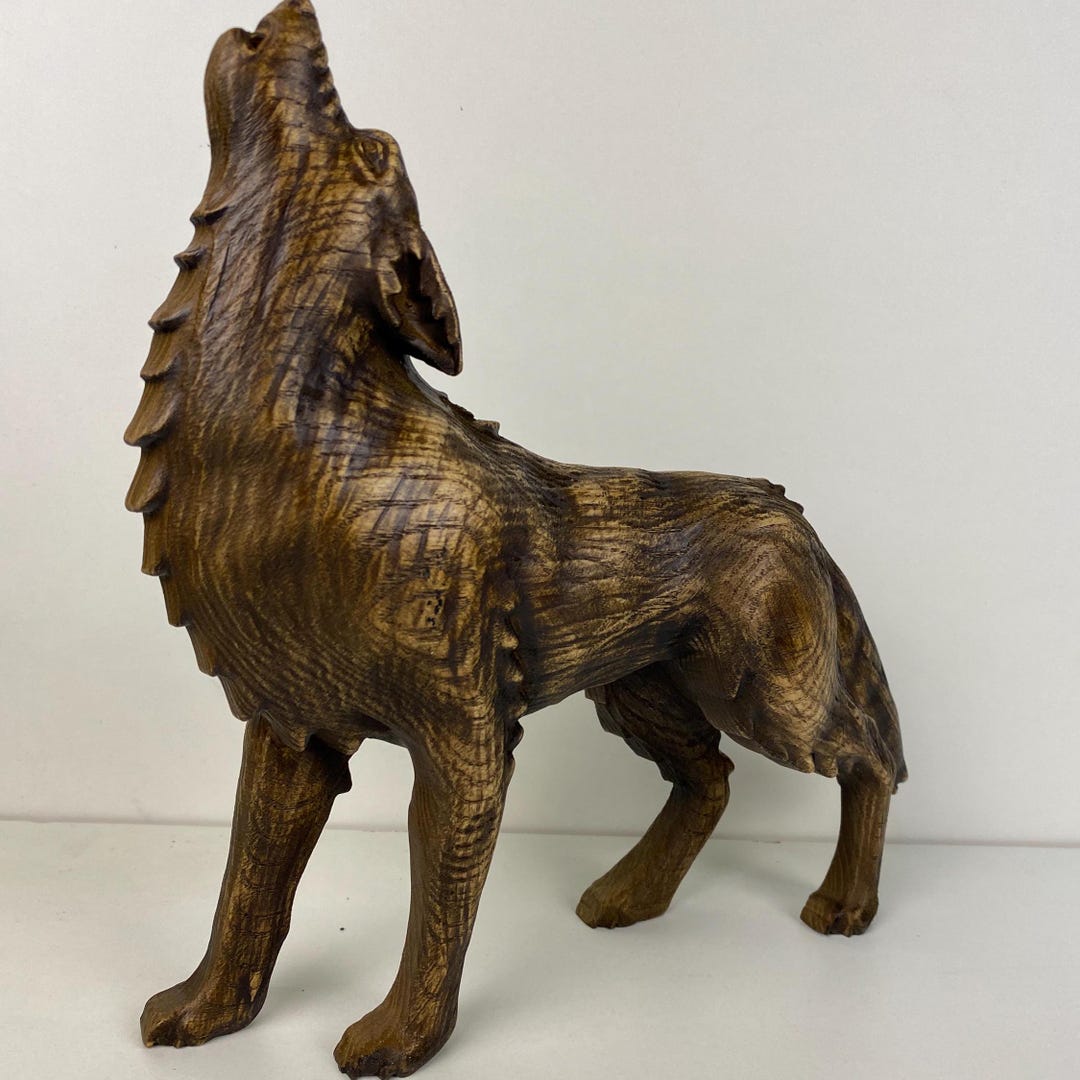 Wolf Statue Wolf Sculpture Fenrir Wolf Figurine Wolf Decor Viking Wolf Wolf Art Howling Wolf ...