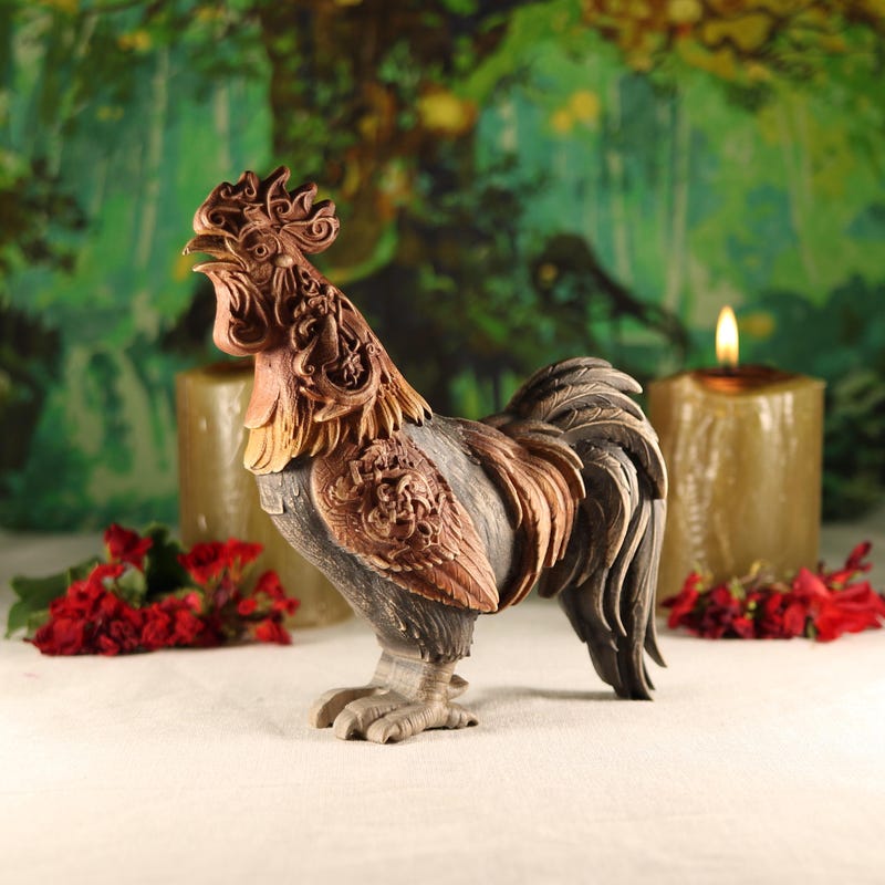 Rooster Statue - Etsy