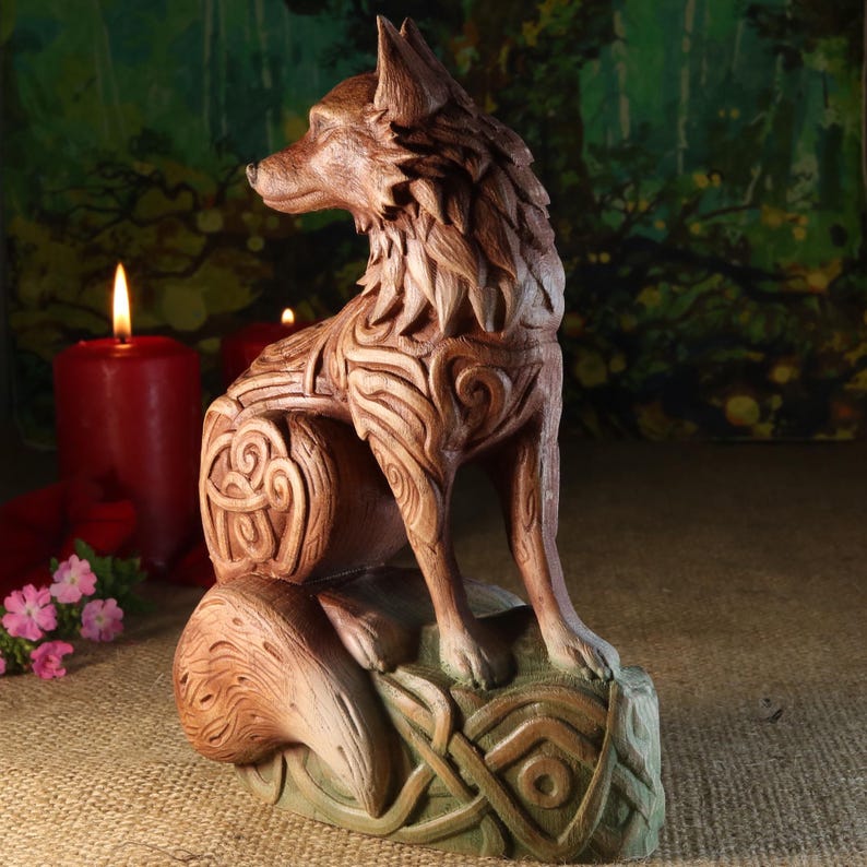 Fox Statue: Celtic Totem Figurine - Etsy