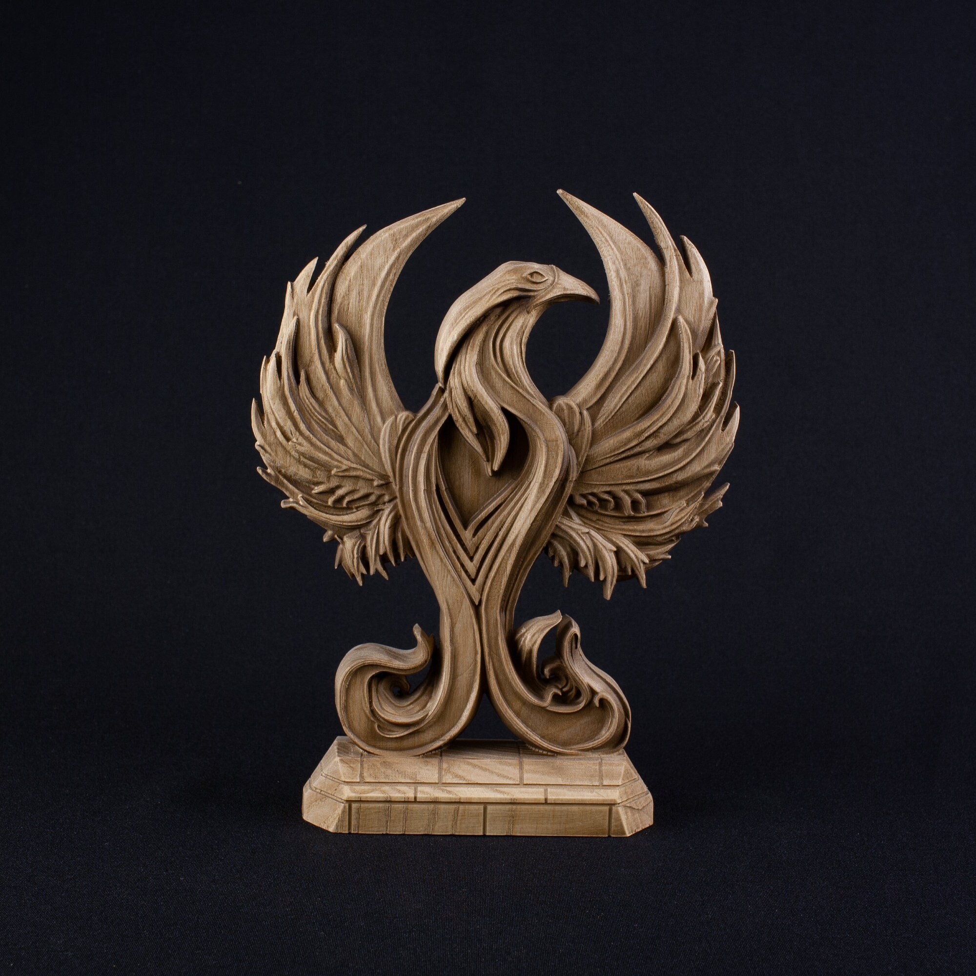 Phoenix Statue, Phoenix Figurine Phoenix Art Mythical Bird Wooden Birds ...