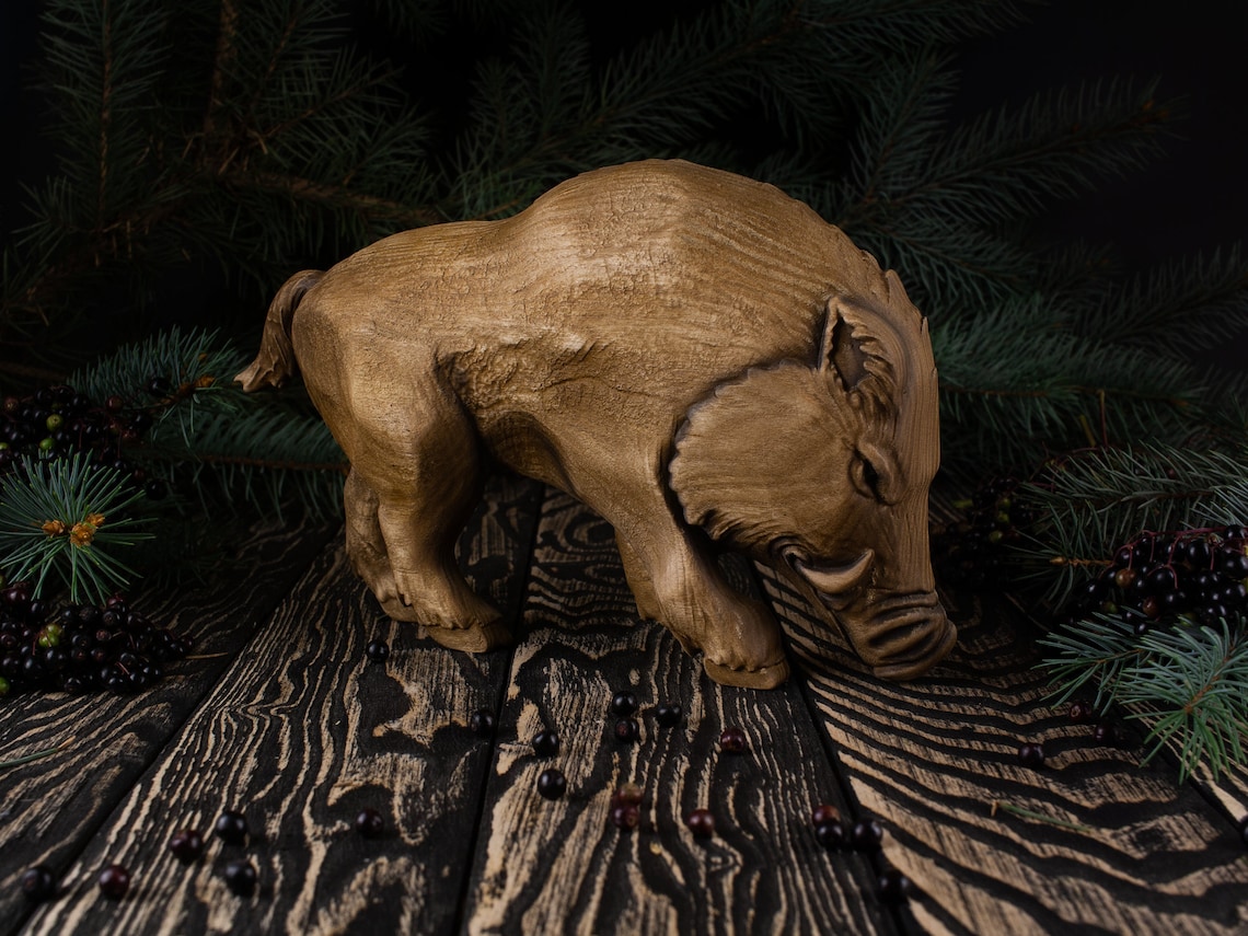 Boar Figurine Pig Figueine Boar Statue Wild Hog Pig Statue - Etsy