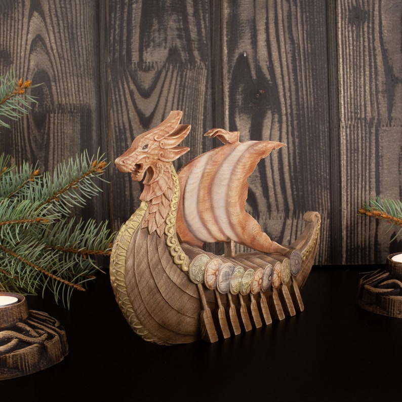 Drakkar Viking Dragon Viking Boat Dragon Statue Odin Viking Longship ...