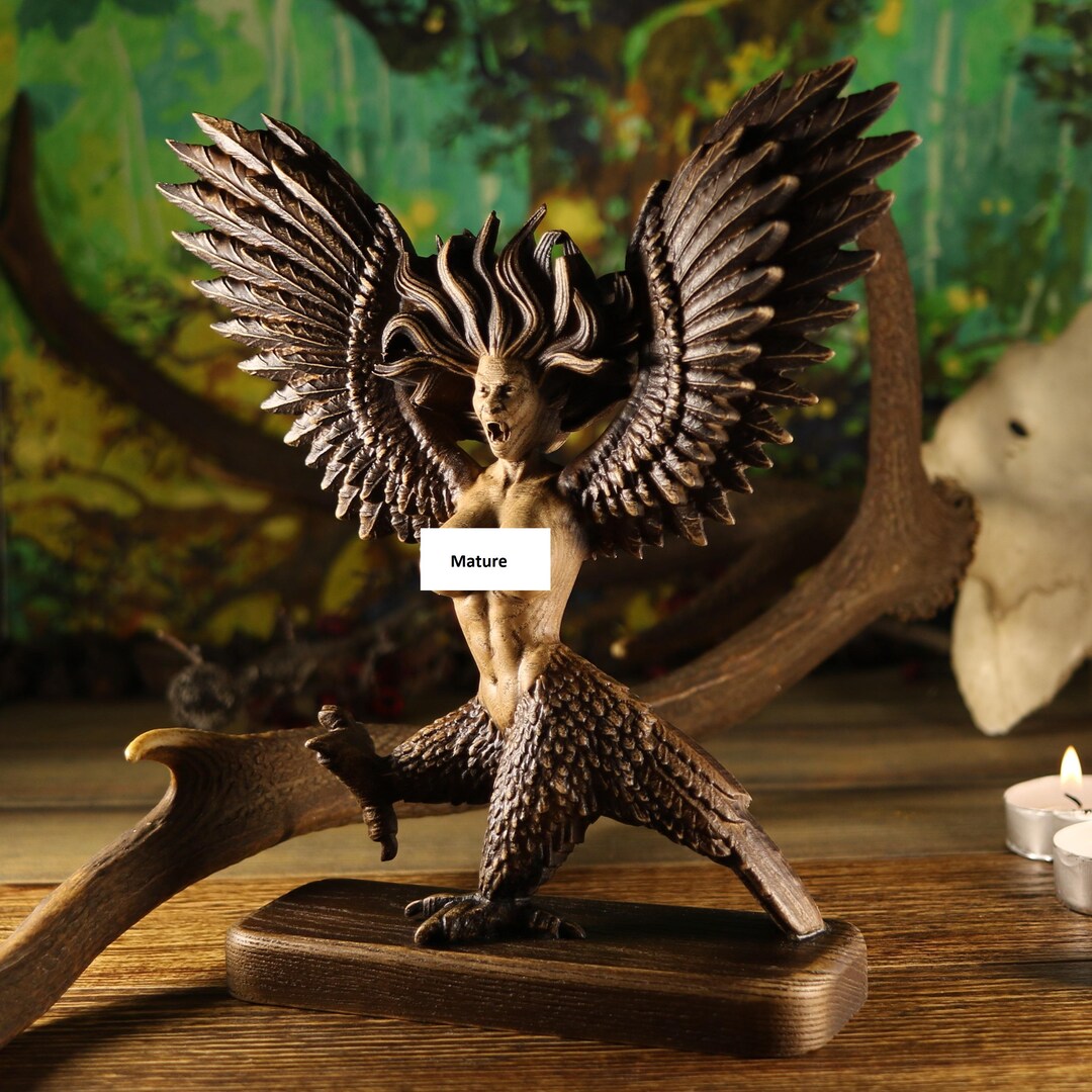 Harpy Greek Sculpture Harpy Eagle Harpy Statue Demon Statue Mythical ...