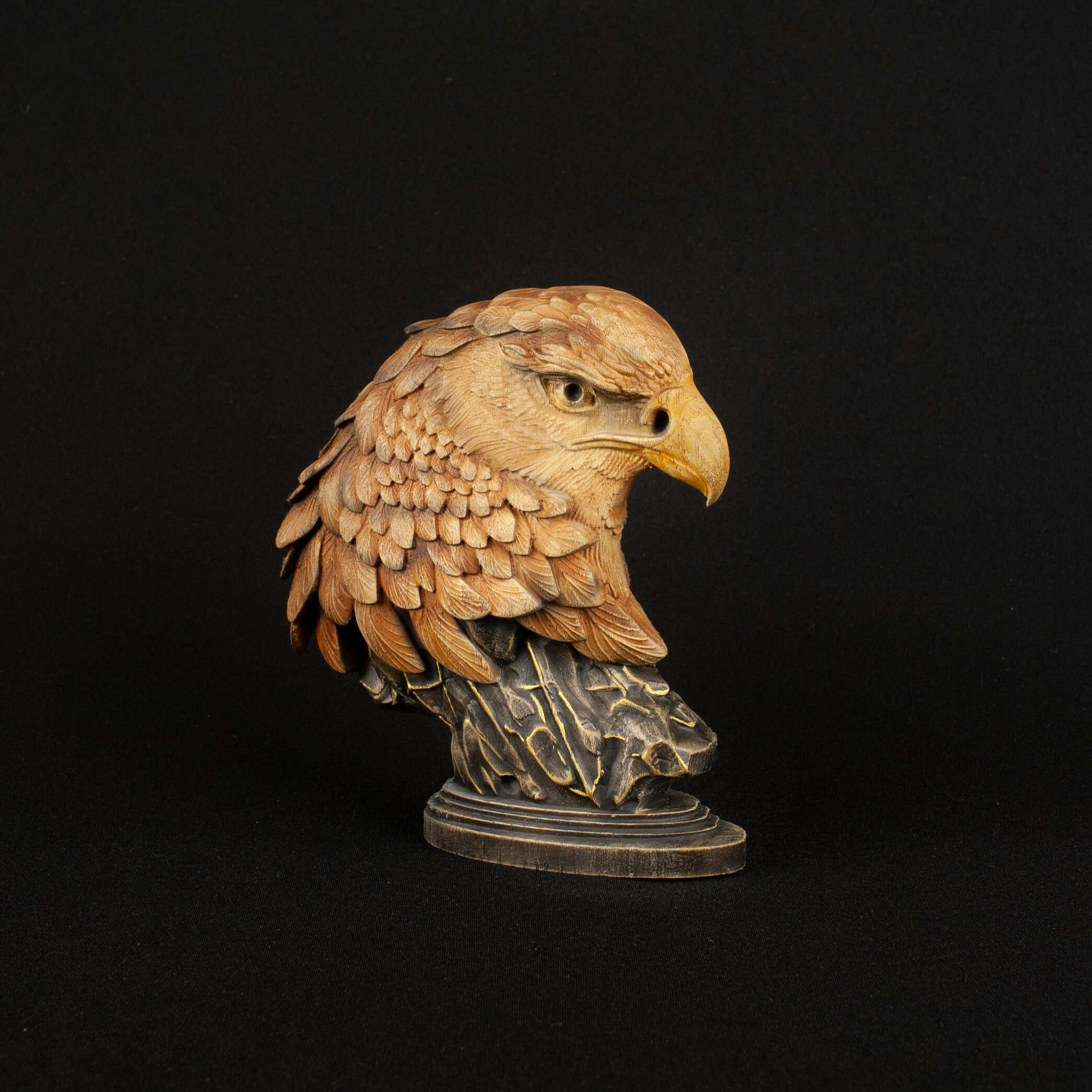 Maori, Eagle Figurine Wooden Eagle Head, Bald Eagle Statue Bird Statue ...