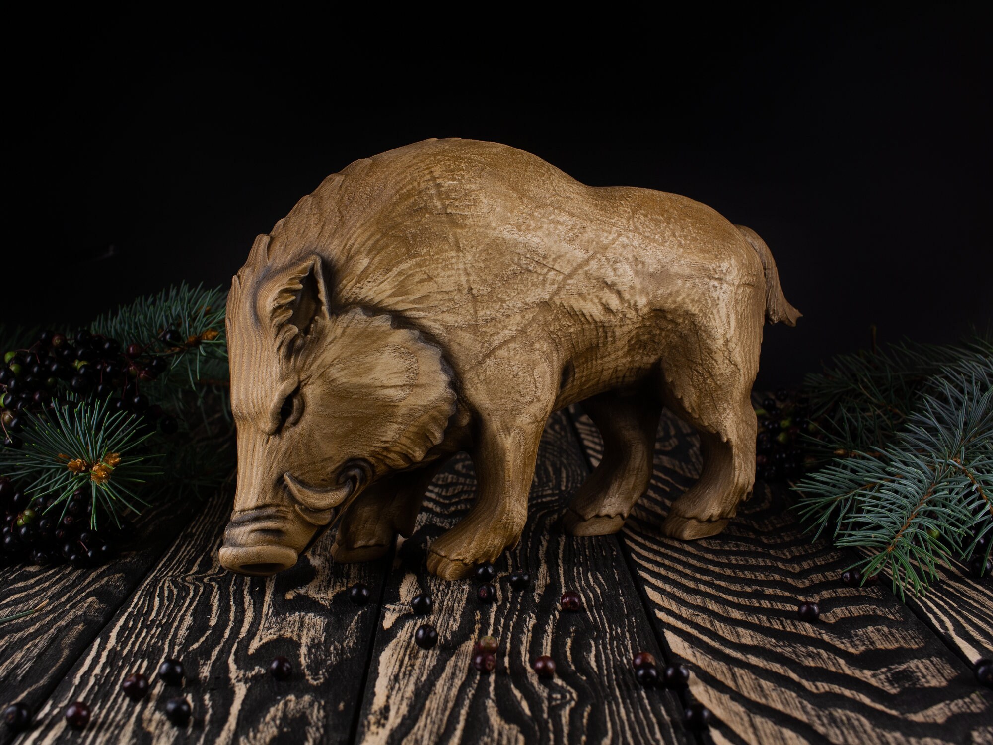 Boar Figurine Pig Figueine Boar Statue Wild Hog Pig Statue - Etsy