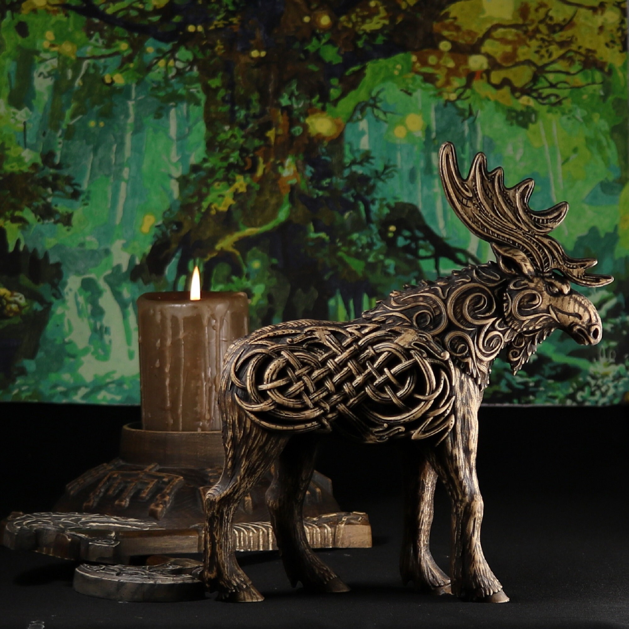 Norse Pagan, Moose Statue, Elk, Norse Mythology, Wooden Moose, Moose ...